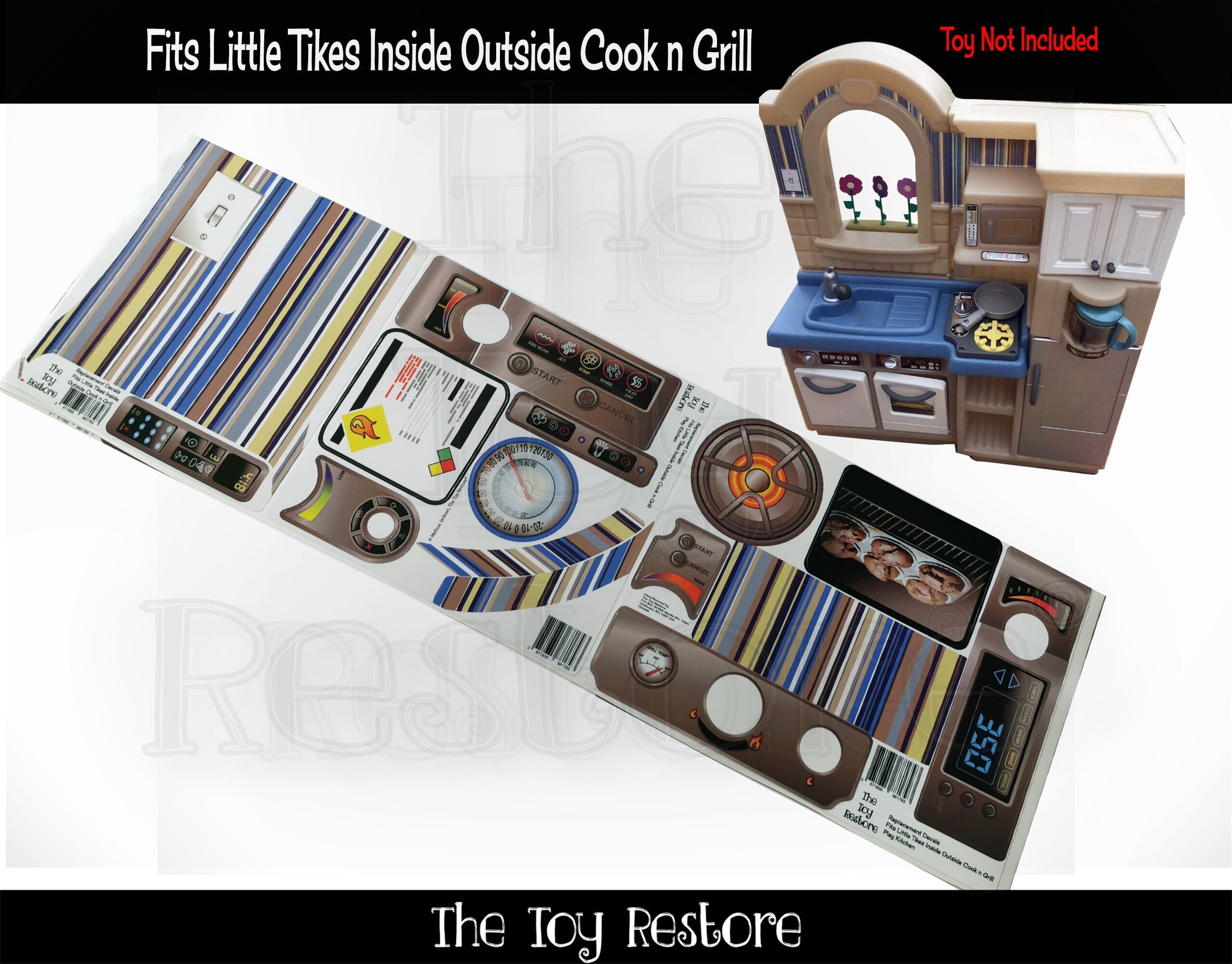 The Toy Restore Replacement Stickers Fits Little Tikes Inside Outside ...