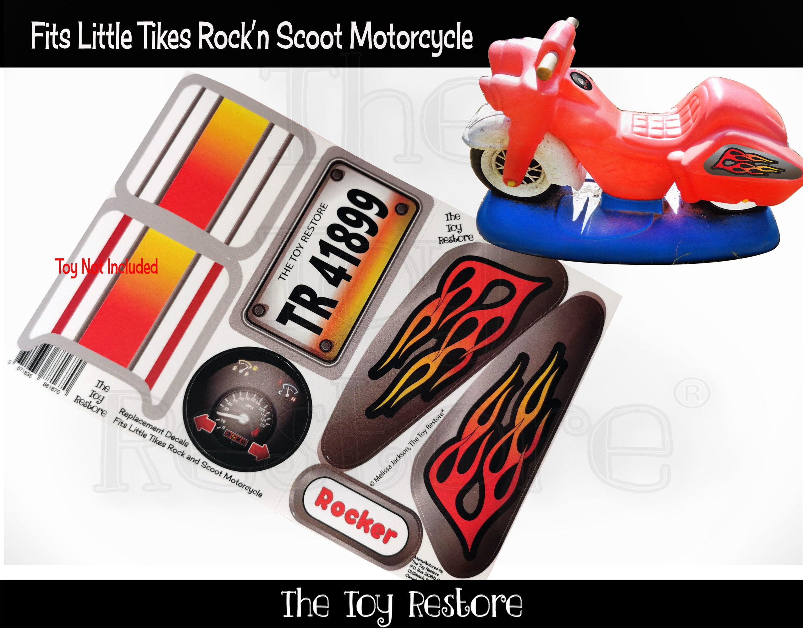 The Toy Restore Replacement Stickers Fits Little Tikes Rock and Scoot ...