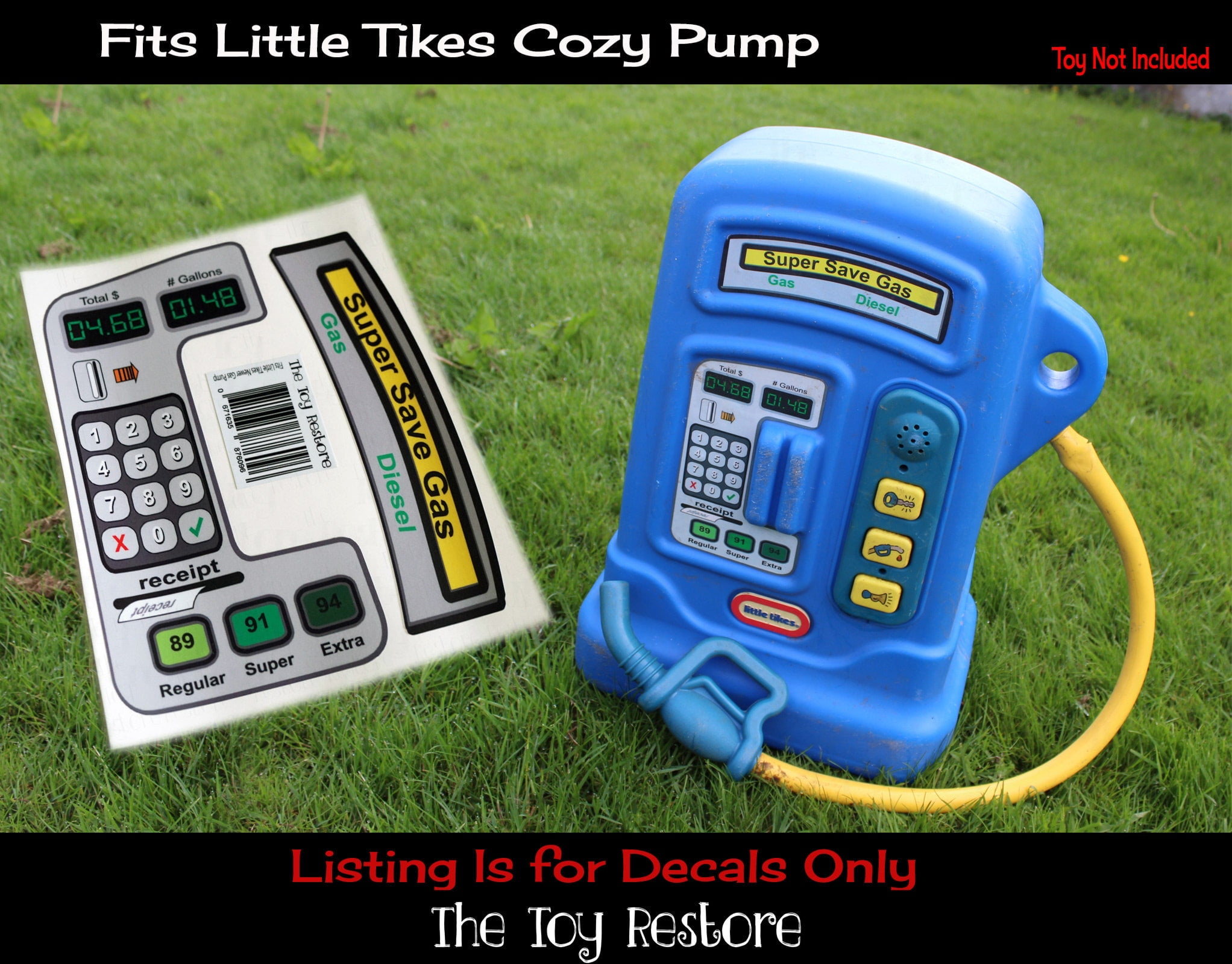 The Toy Restore Replacement Stickers Spare Decals fits Little Tikes ...