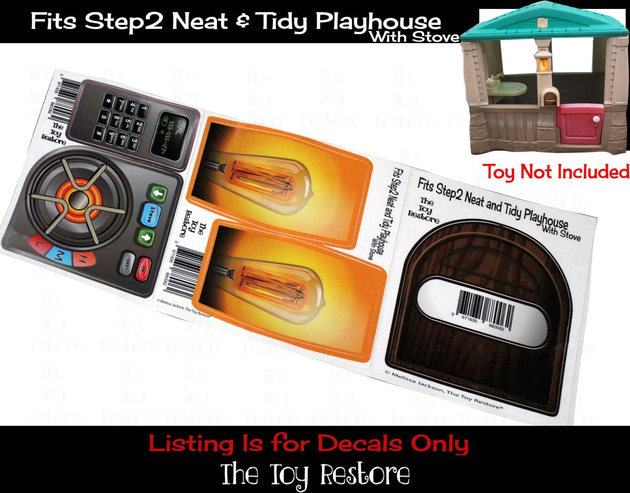 The Toy Restore Replacement Stickers Spare Decals fits Step 2 Step2 ...