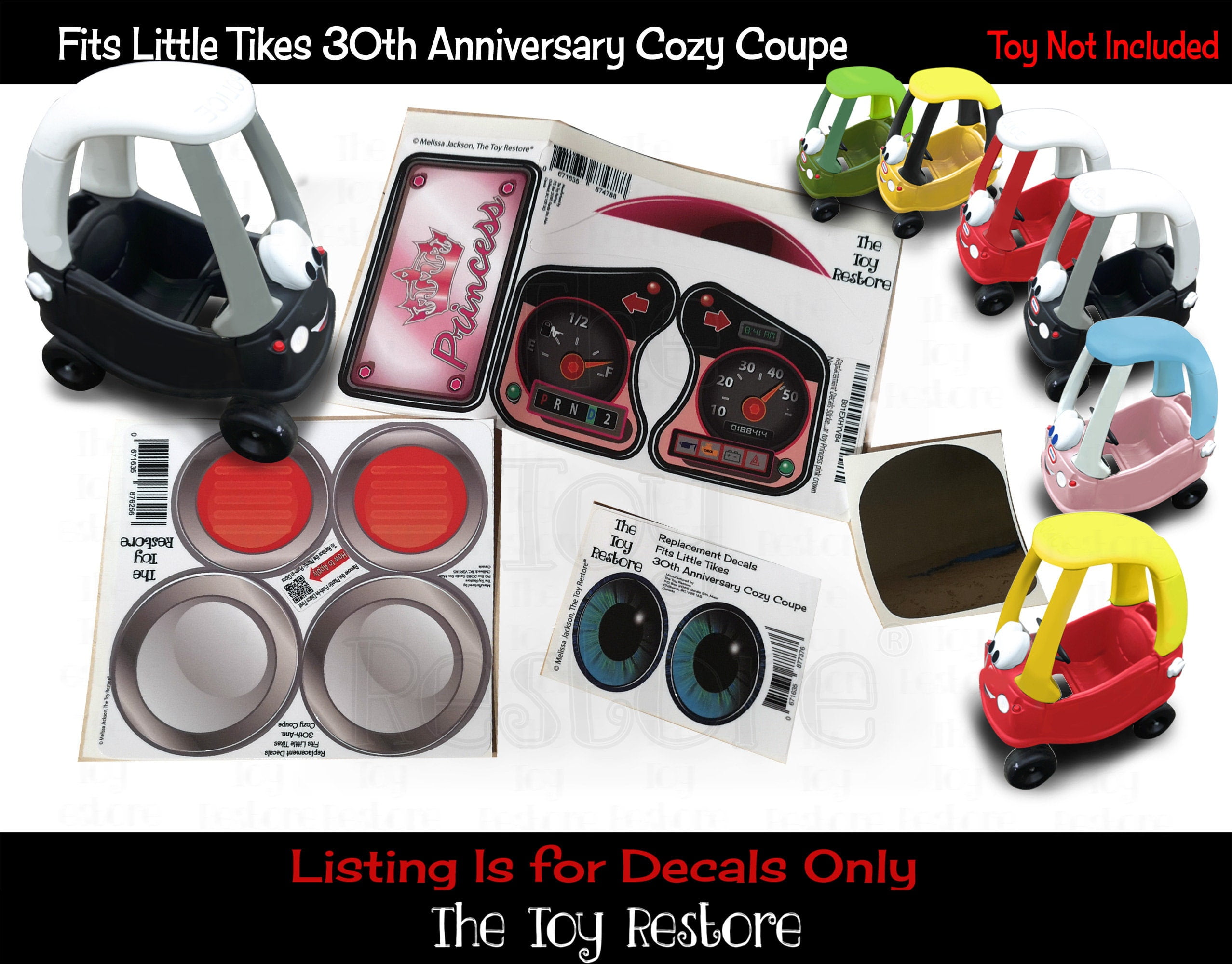 The Toy Restore Replacement Stickers fits 30th Anniversary Little Tikes ...