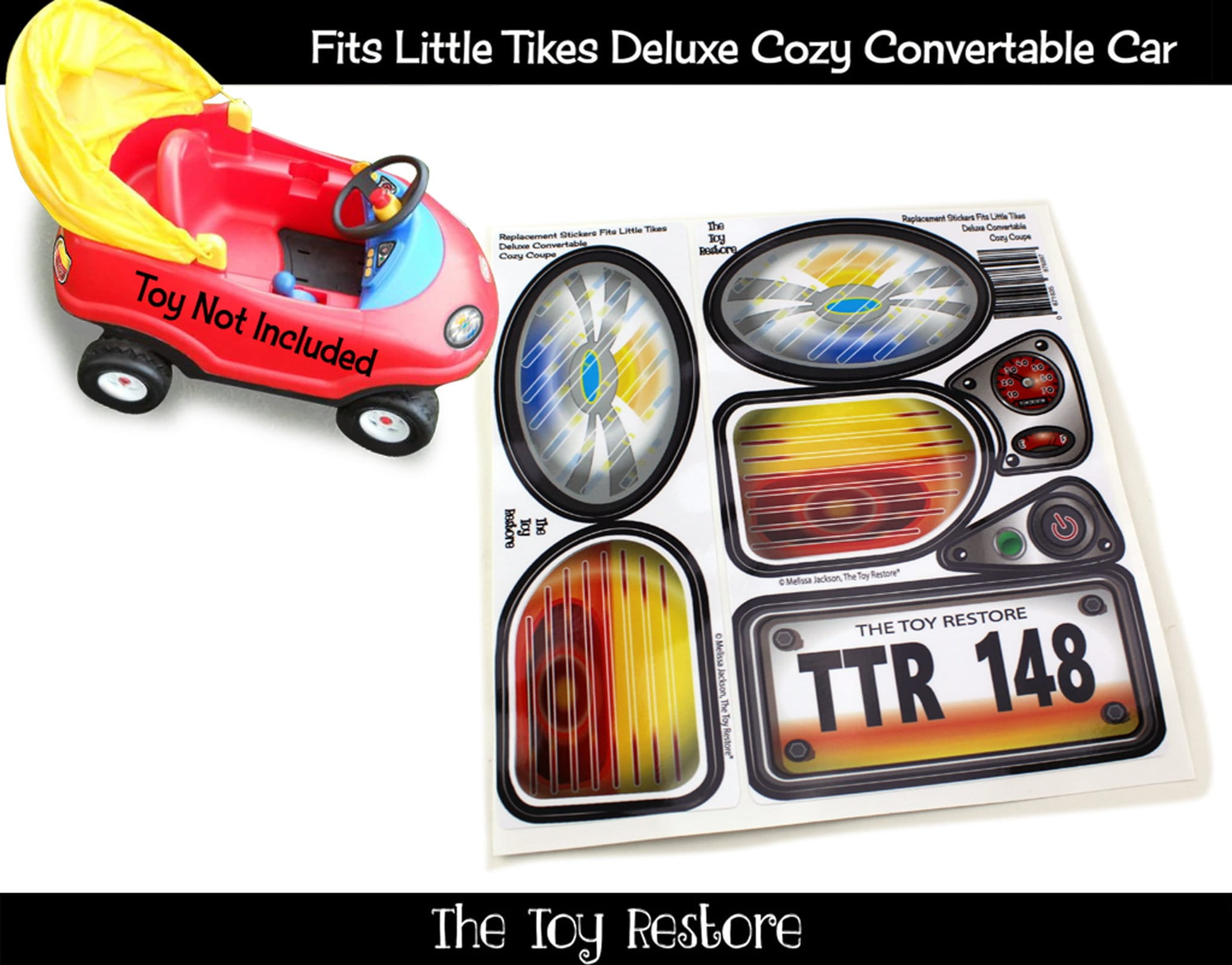 The Toy Restore Replacement Stickers fits Little Tikes Tykes Deluxe ...