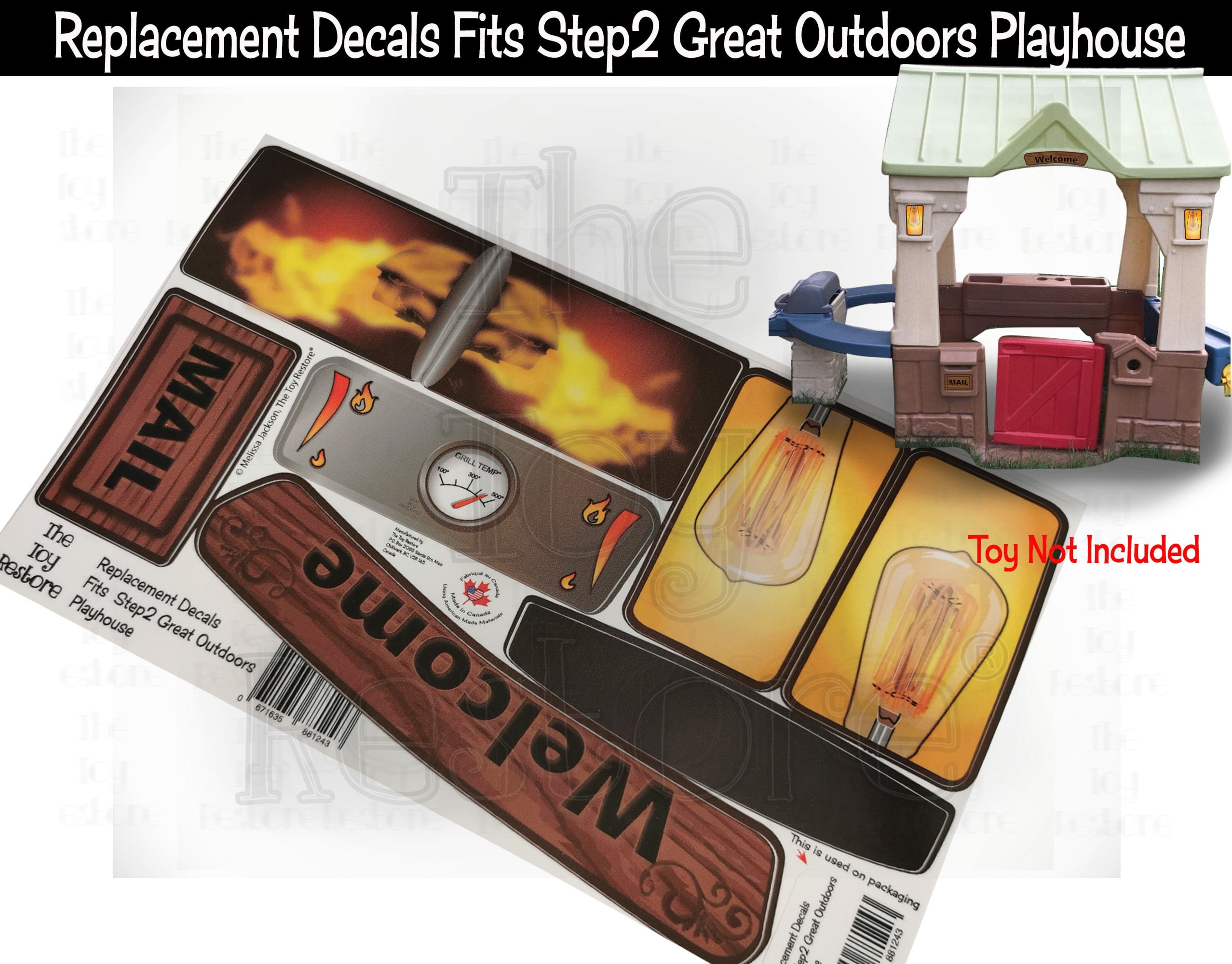 The Toy Restore Replacement Stickers fits Step2 Great Outdoors ...