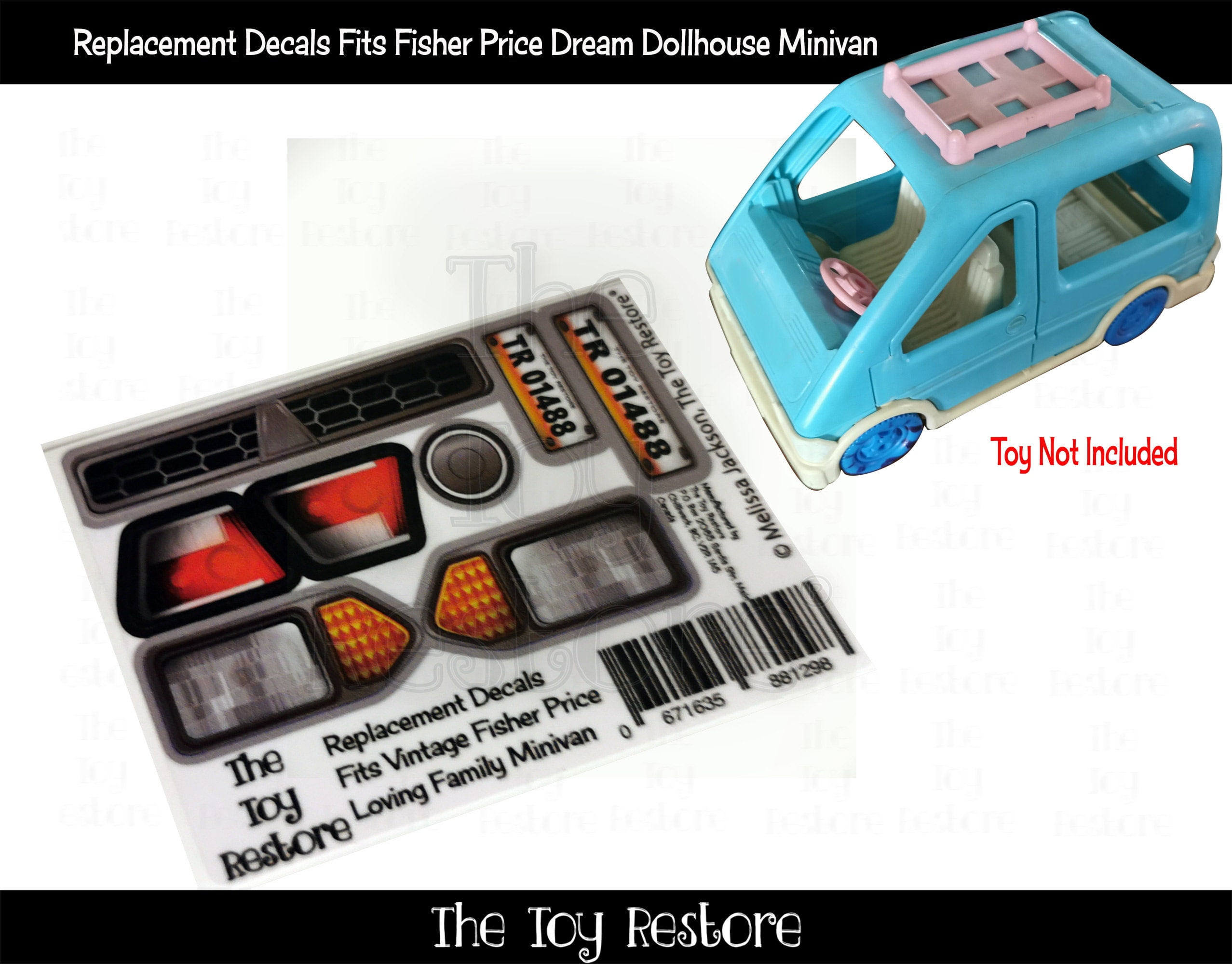 The Toy Restore Replacement Stickers fits Vintage Fisher Price Loving ...