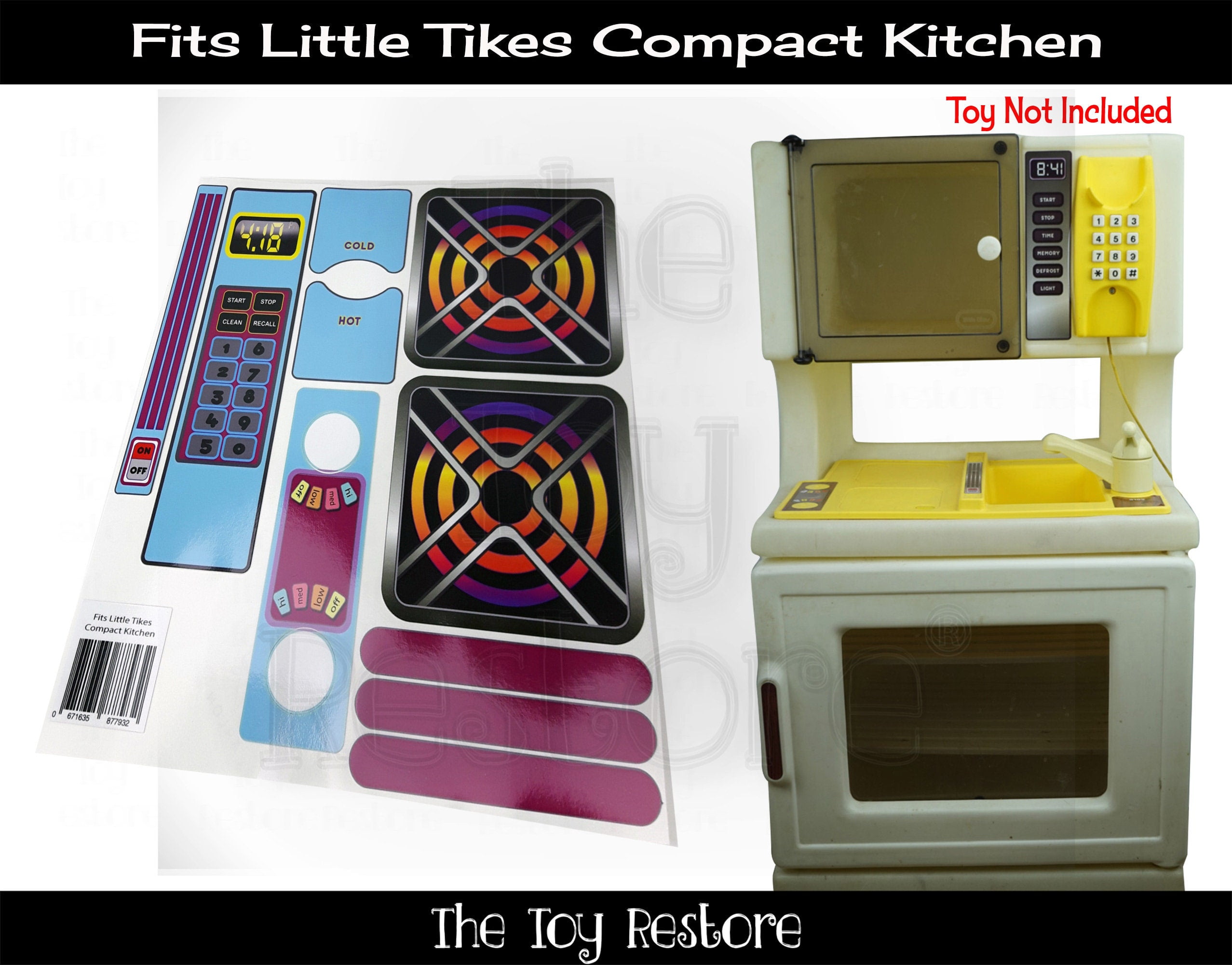 The Toy Restore Replacement Stickers for Vtg Little Tikes Compact Play ...