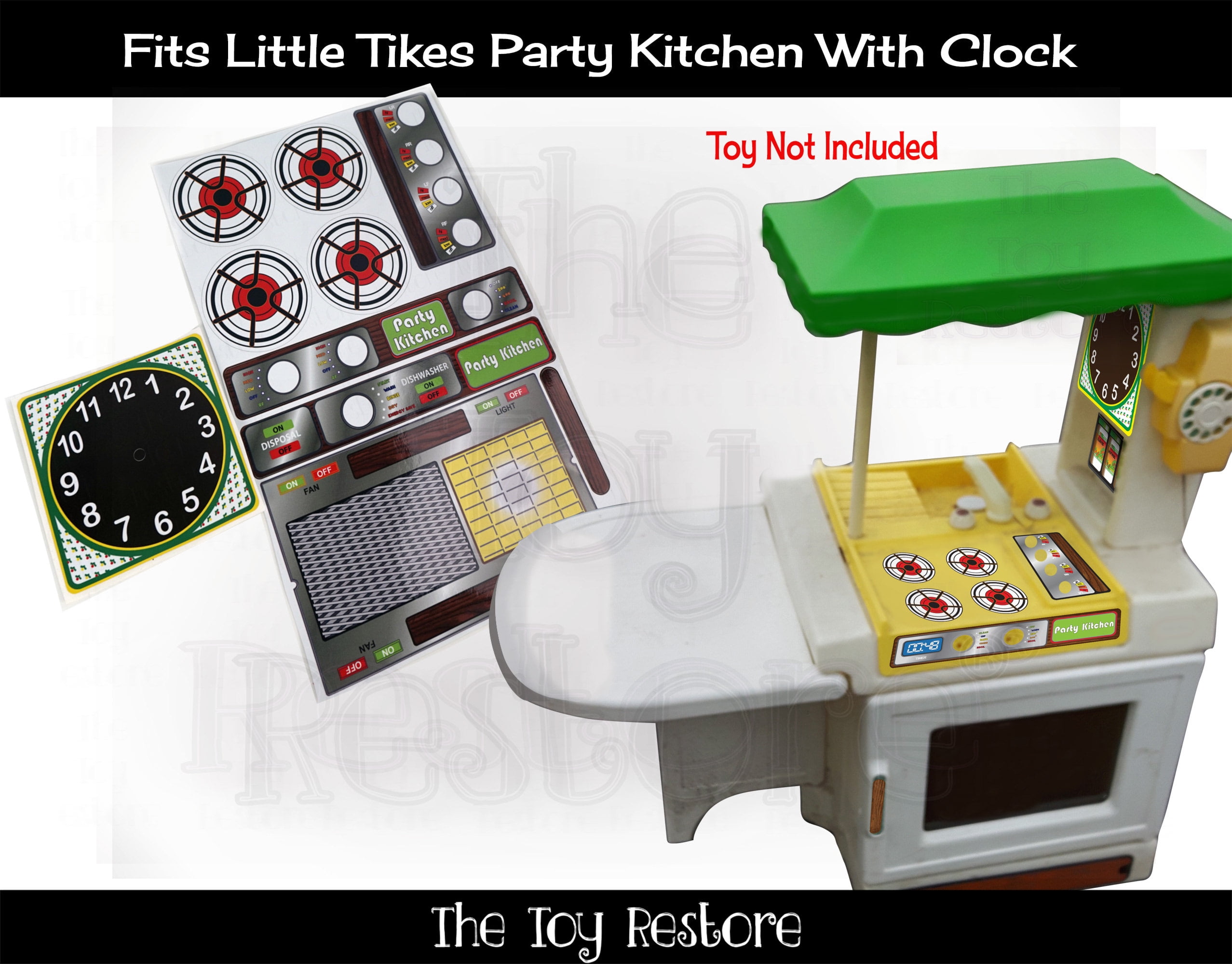 The Toy Restore Replacement Stickers for Vtg Little Tikes Party Kitchen ...