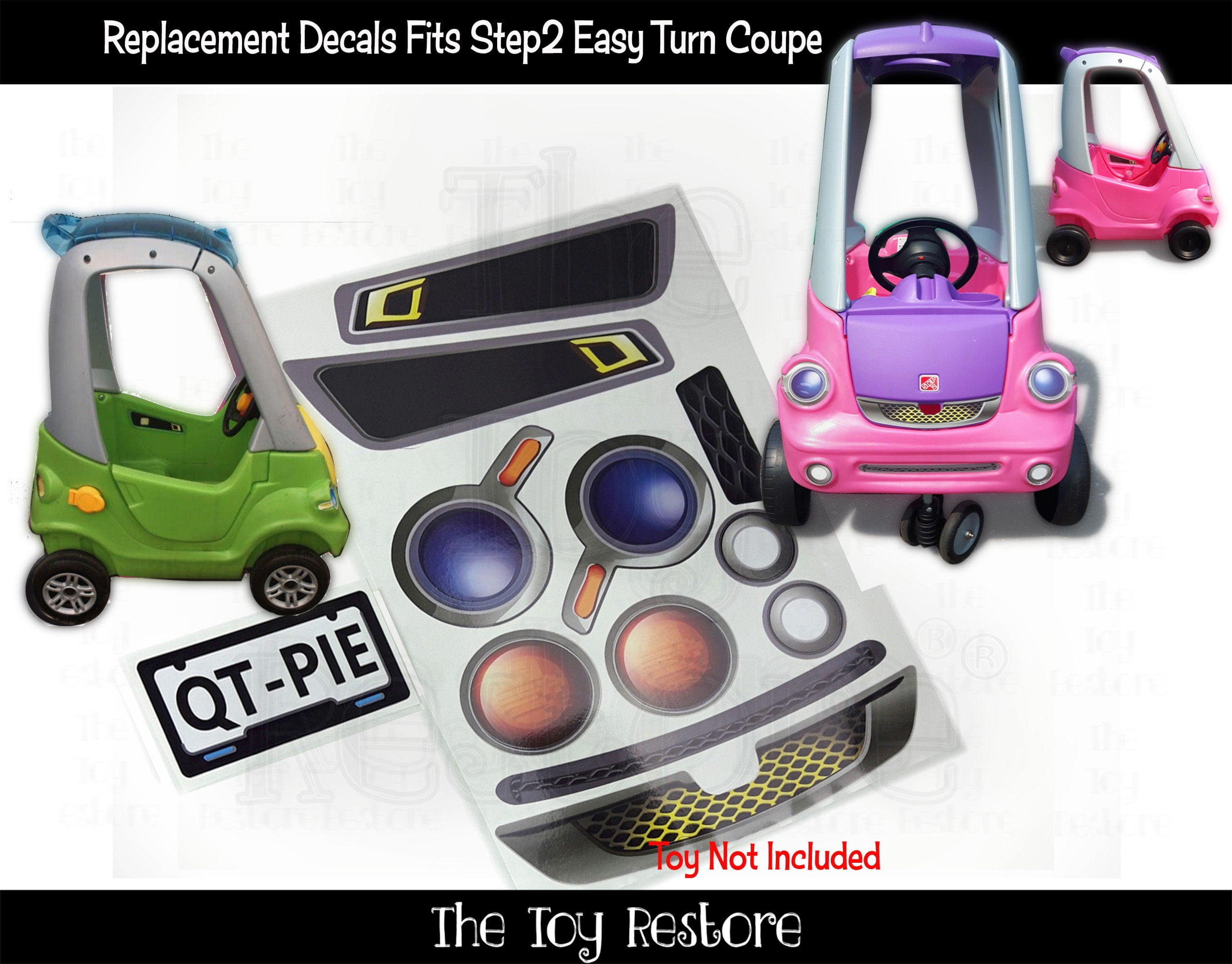 The Toy Restore Spare Decals Replacement Stickers fits Step2 Easy Turn ...