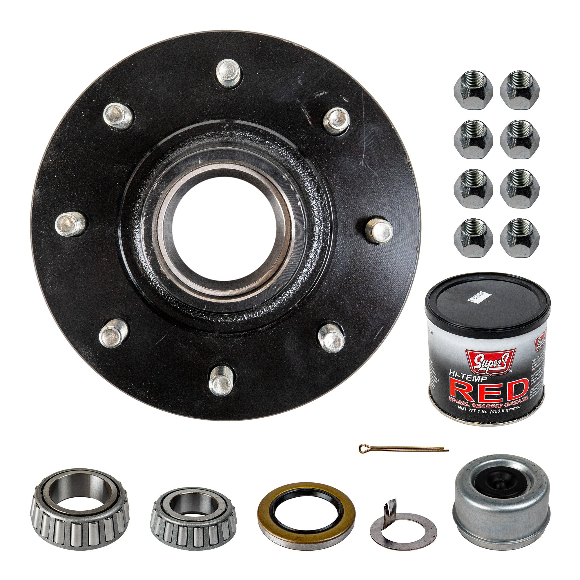 6-7k Trailer Axle Idler Hub Assembly with Grease - 8 Lug - Walmart.com