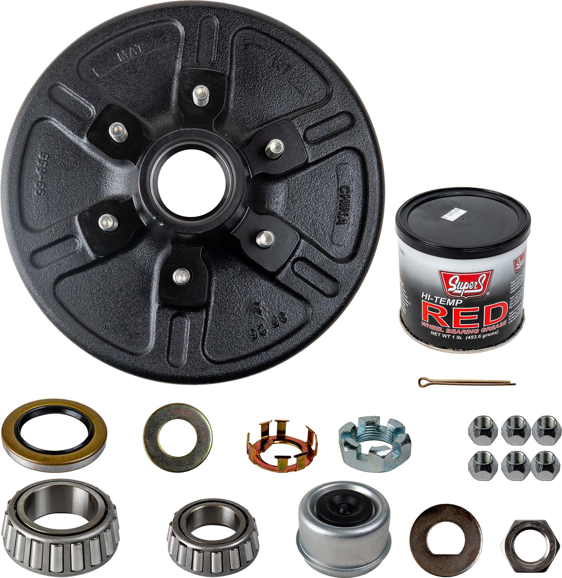 The Trailer Parts Outlet - 6k Trailer Axle Hub and Drum - 6 Lug, Drum ...