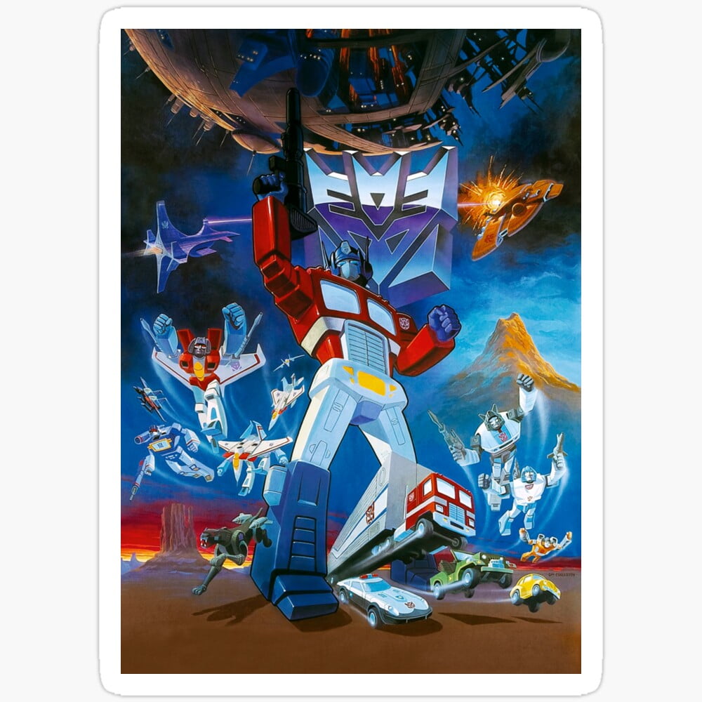 The Transformers 1986 Movie Sticker Phone Decal Water Bottle Stickers ...