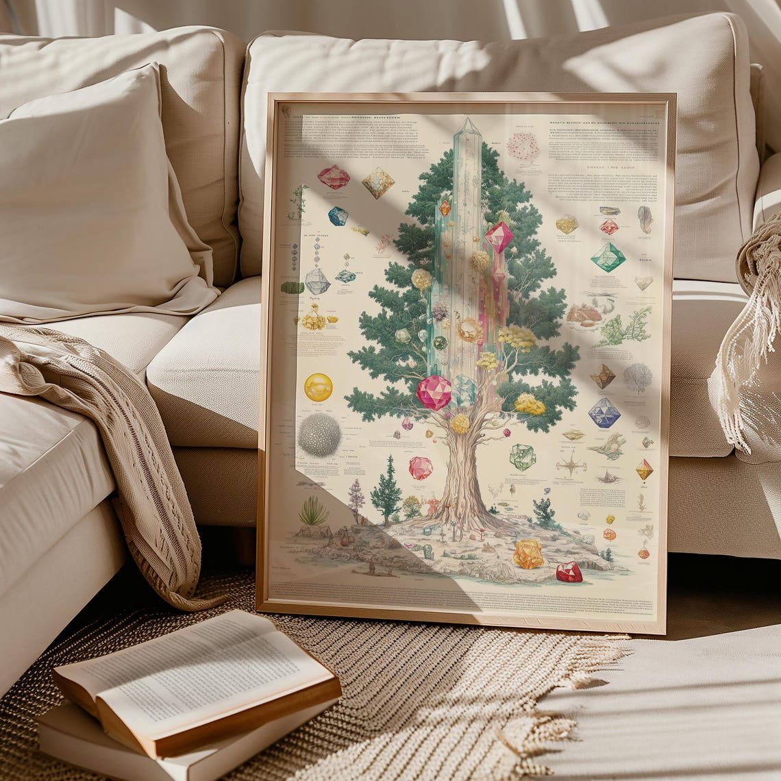 The Tree Of Precious Gems, Imaginary Sketch, Jewels Art Futuristic ...