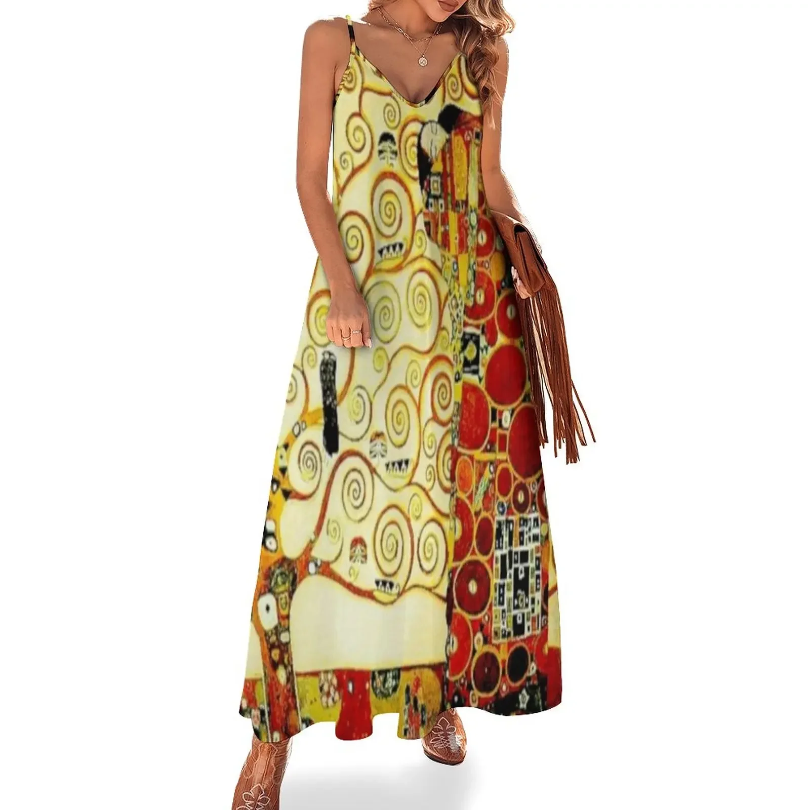 The Tree of Life by Gustav Klimt | Art Nouveau Symbolism Sleeveless Dress summer dresses women ...