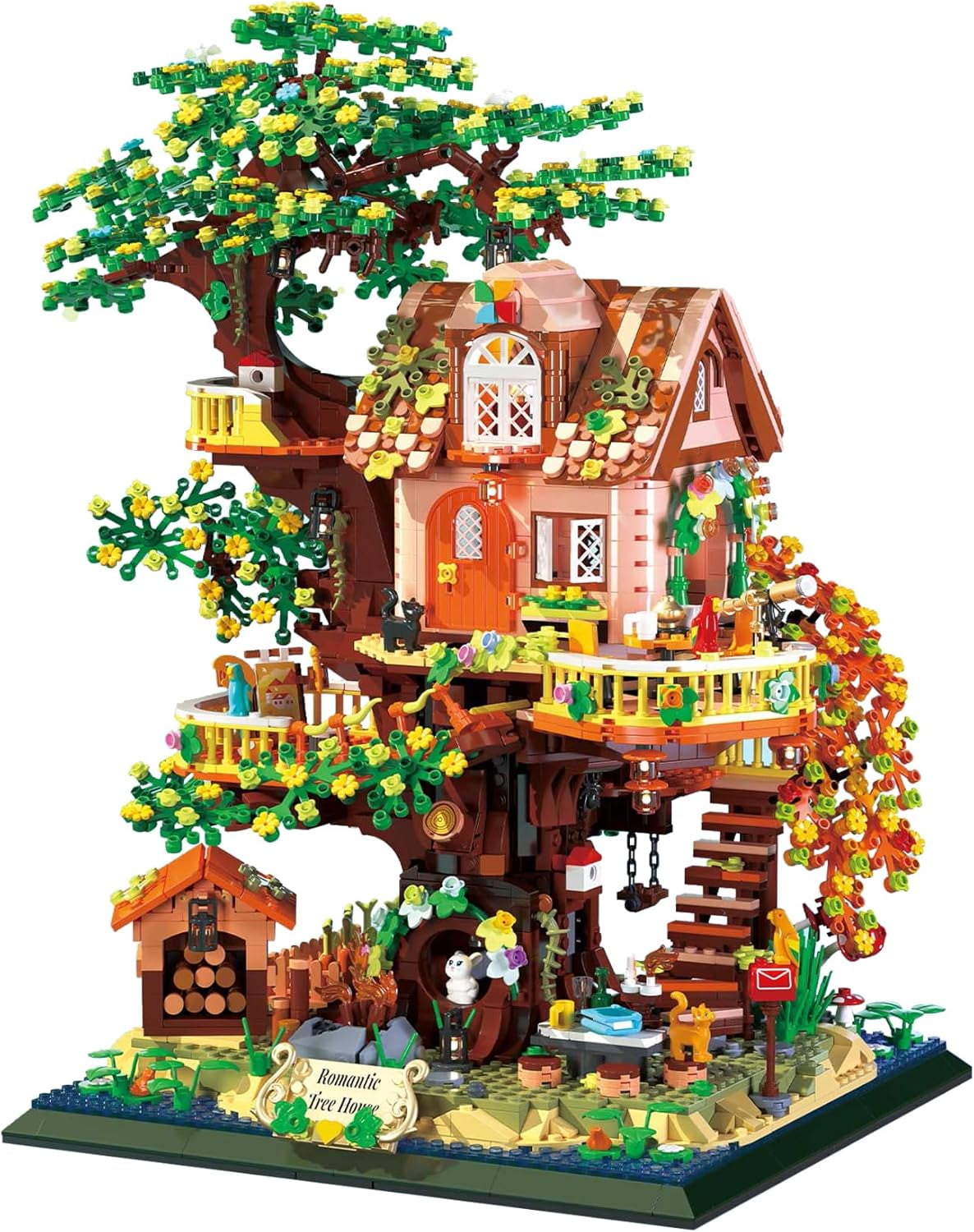 The Treehouse Building Micro Building Blocks, 2-in-1 DIY Tree House ...