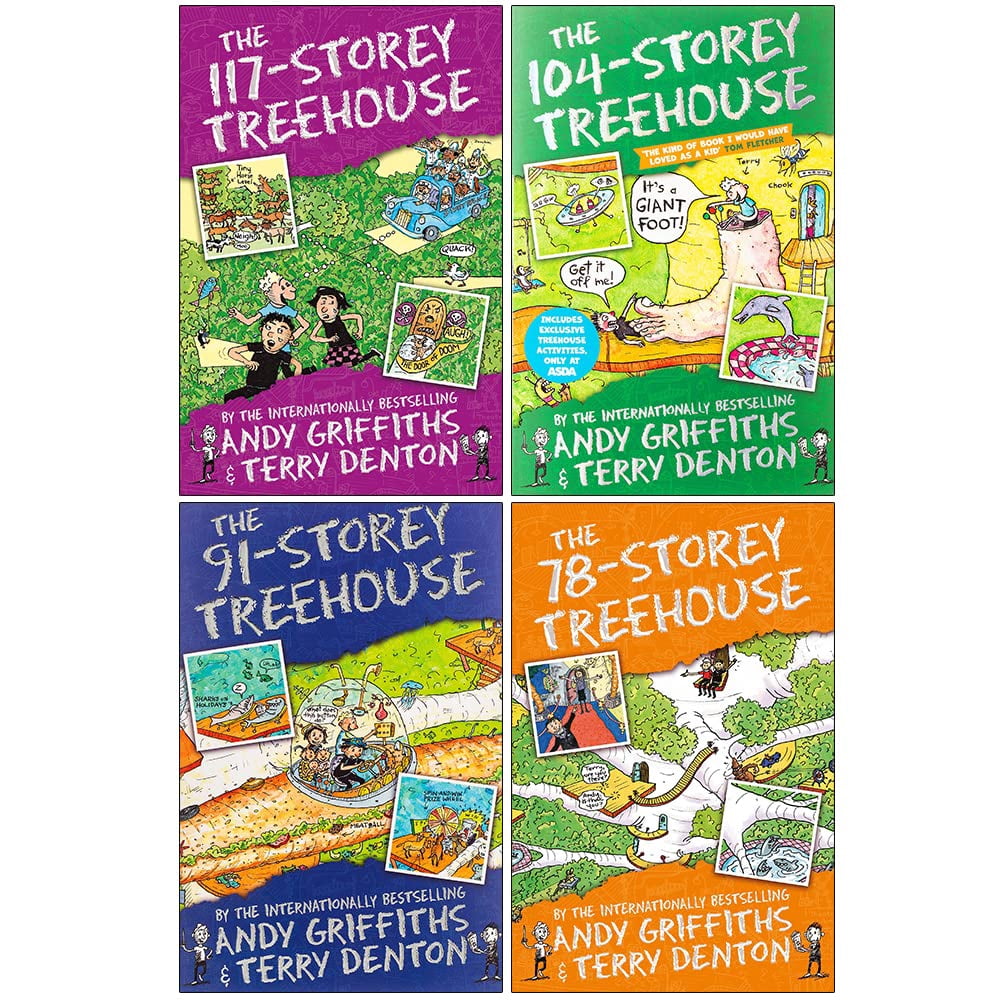 The Treehouse Storey Books 6 - 9 Collection Set by Andy Griffiths ...
