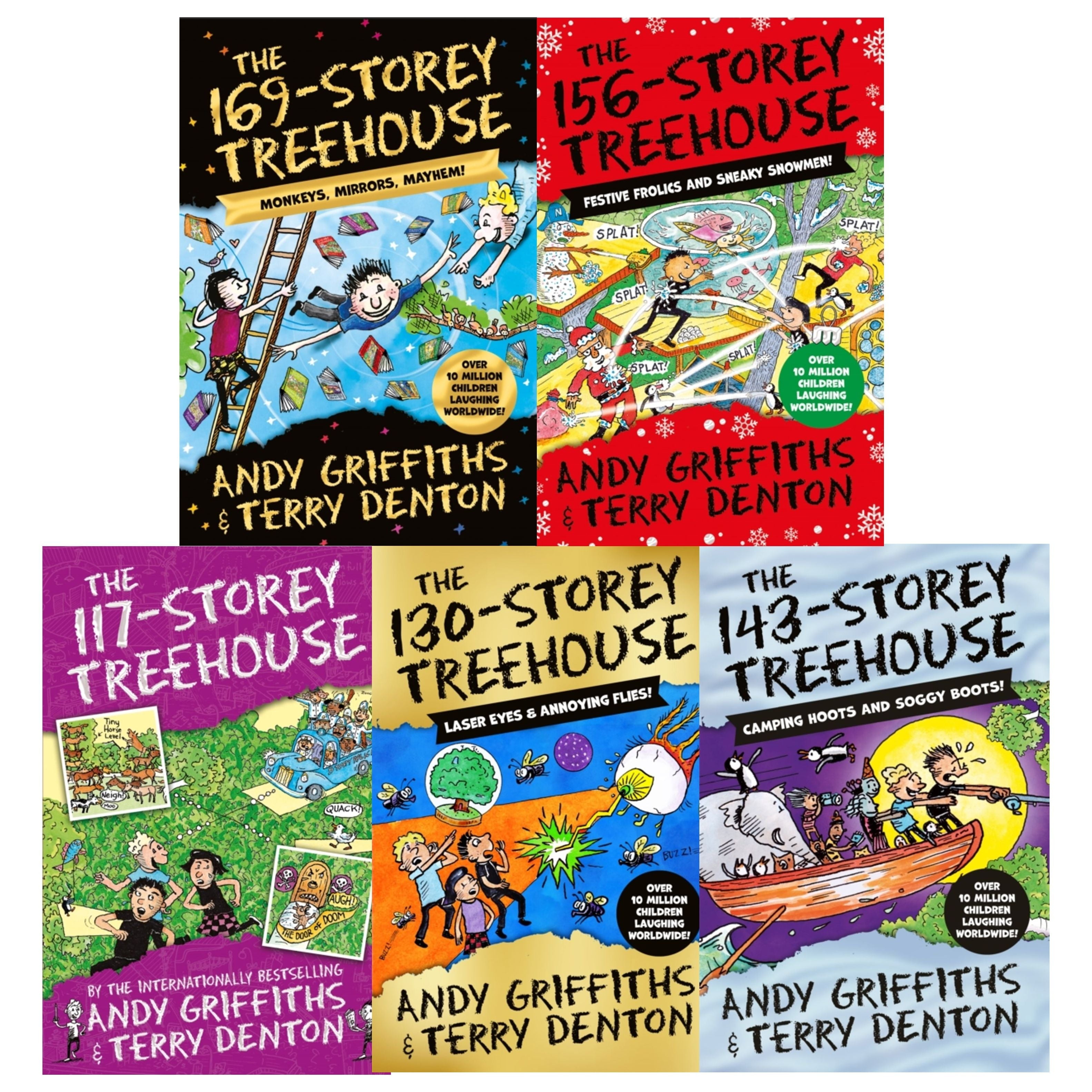 The Treehouse Storey Series 5 Books Collection Set by Andy Griffiths ...