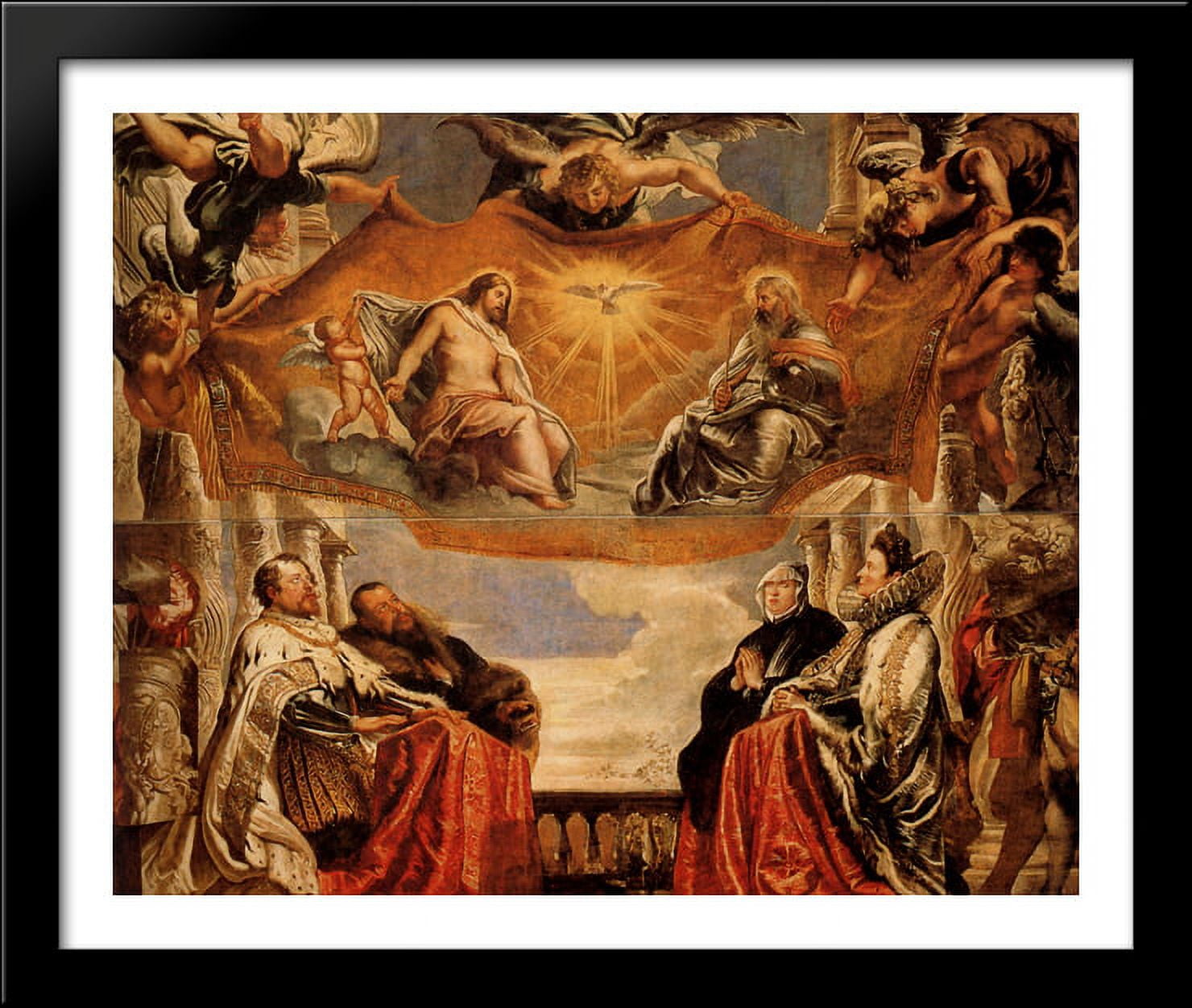 The Trinity Adored By The Duke Of Mantua And His Family 34x28 Large ...