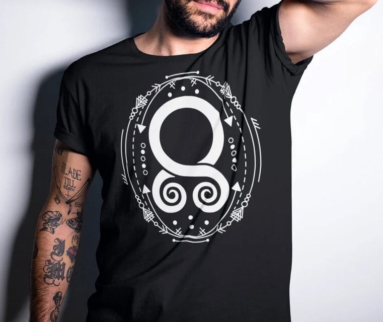 The Troll Cross | Norse Pagan Symbol | Viking T-Shirt | 3/4 Raglan ...