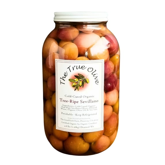 The True Olive Olives, Cold-Cured, Sevillano, Tree-Ripe, Organic - 3 lb ...