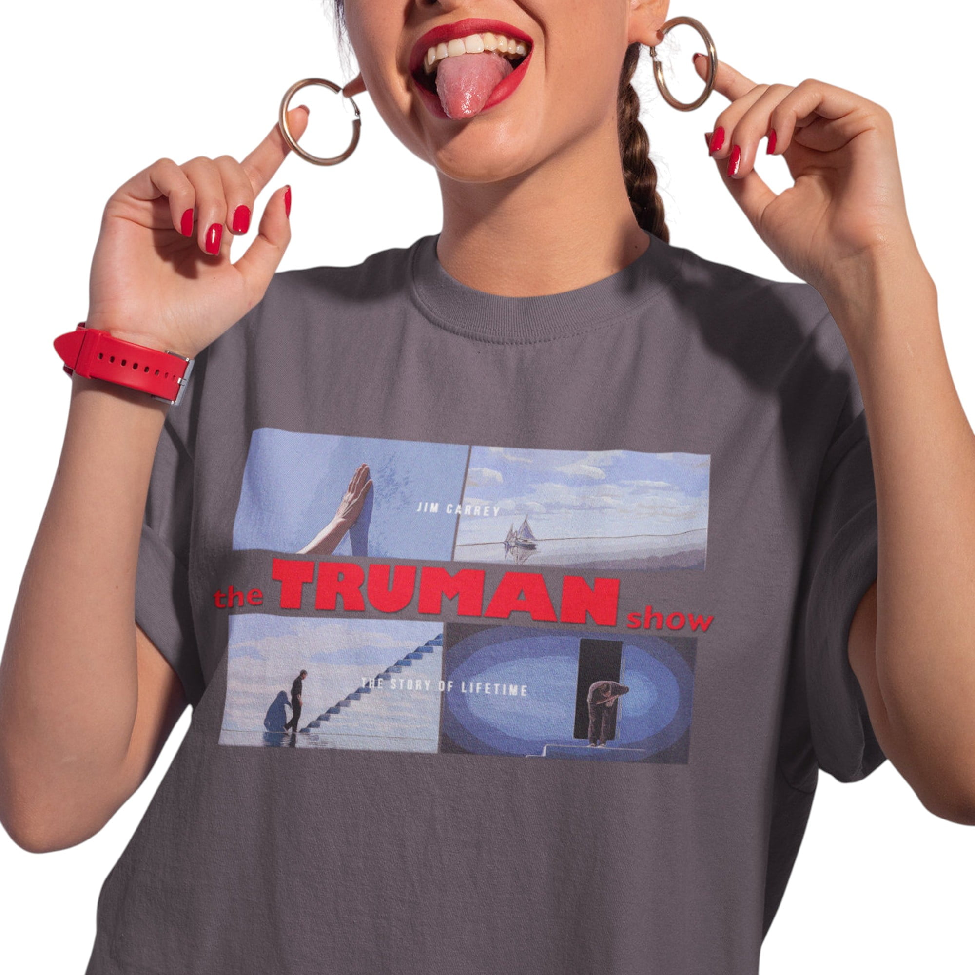 The Truman Show Jim Carrey Drama Movie Merch Premium Unisex T-Shirt, Graphic Tee, Vintage Style ...