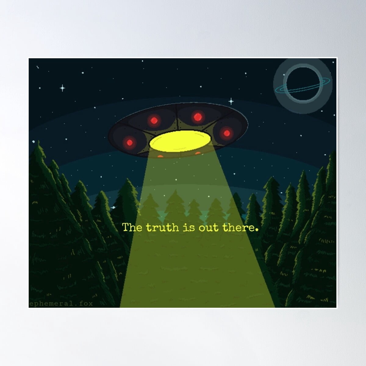 The Truth Is Out There Poster Wall Art, Modern Wall Decor For Living ...