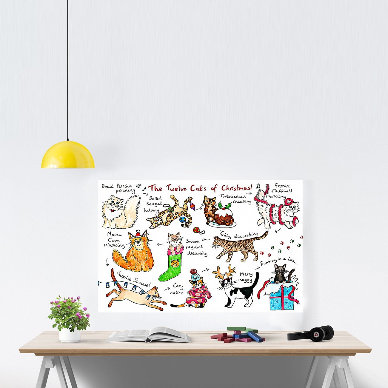 The Twelve Cats Of Christmas Poster 16 x 24 Inch Poster - Walmart.com