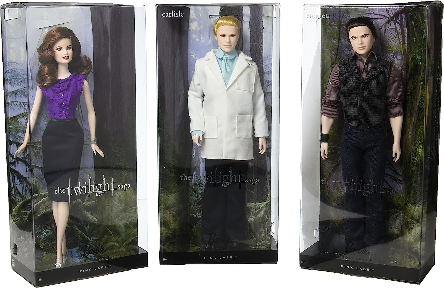 The Twilight Saga 3 Doll Set - Esme, Emmett & Carlisle - Barbie Pink ...