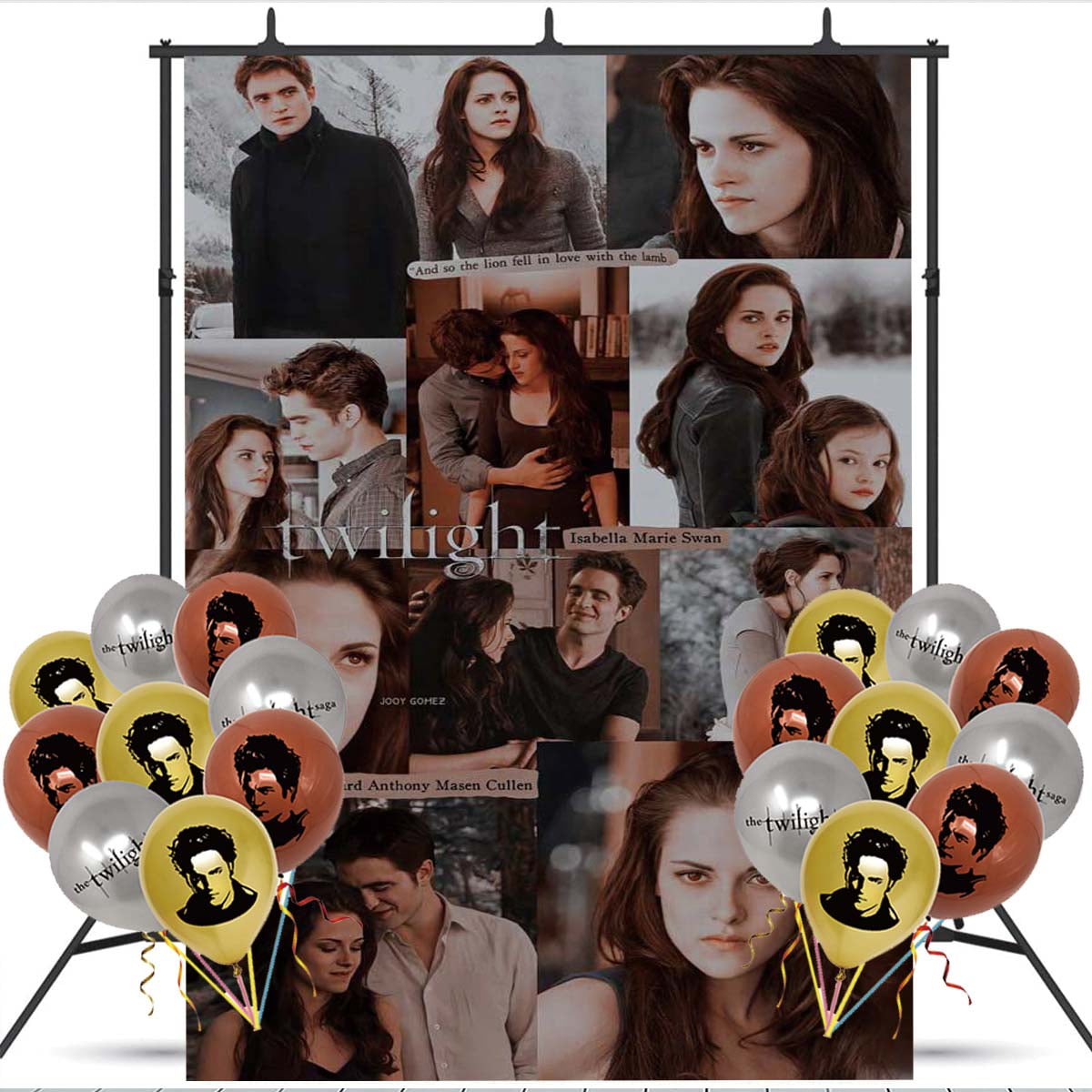 The Twilight Saga Party Decorations Backdrop Banner Balloons Taspestry ...