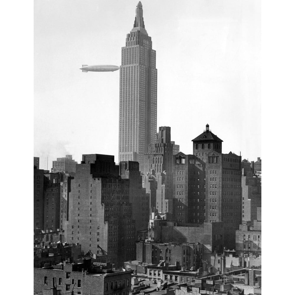 The U.S.S. Akron Passing The Empire State Building History (24 x 36 ...