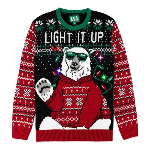 The Ugly Sweater Co. Light Up Ugly Christmas Sweater with LEDs - Snug ...