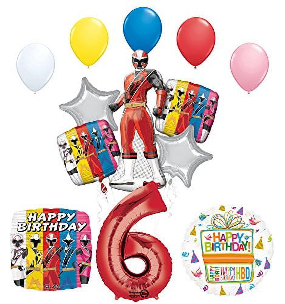 Power Rangers Ninja Steel Theme 6th Birthday Kids Party Supplies and ...