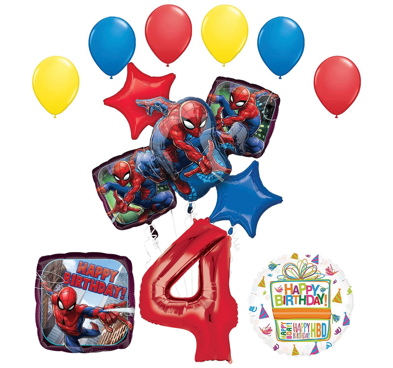 The Ultimate Spider-Man 4th Birthday Party Supplies and Balloon ...