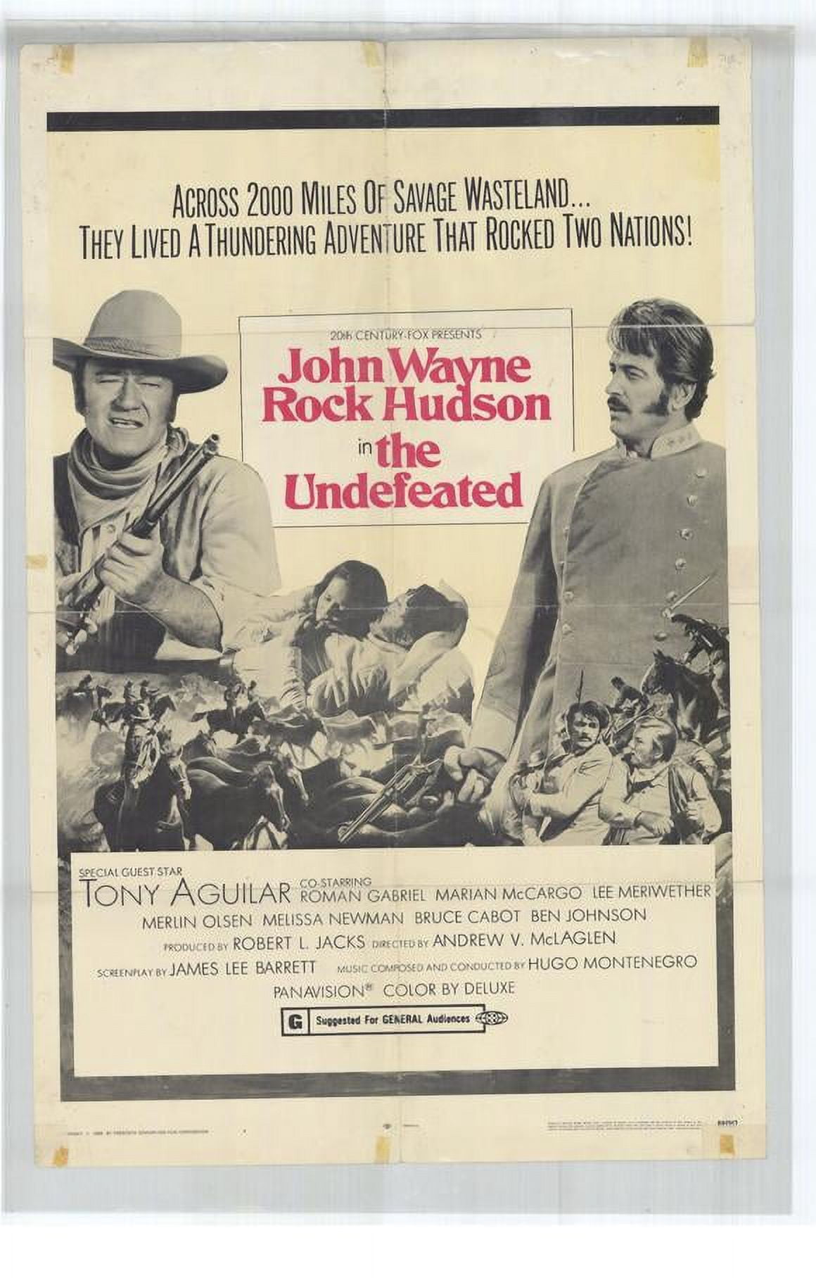 The Undefeated - movie POSTER (Style C) (11" x 17") (1969) - Walmart.com