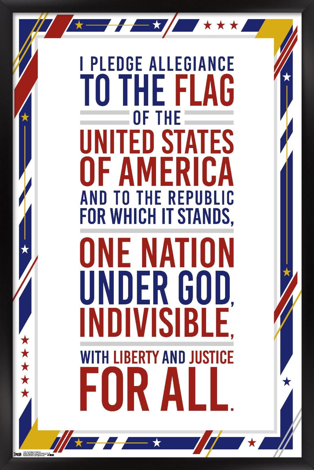 The United States Of America - Pledge Of Allegiance Wall Poster, 14.725 ...