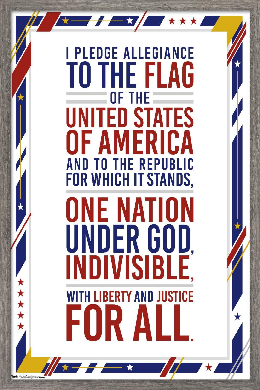 The United States Of America - Pledge Of Allegiance Wall Poster, 22.375 ...