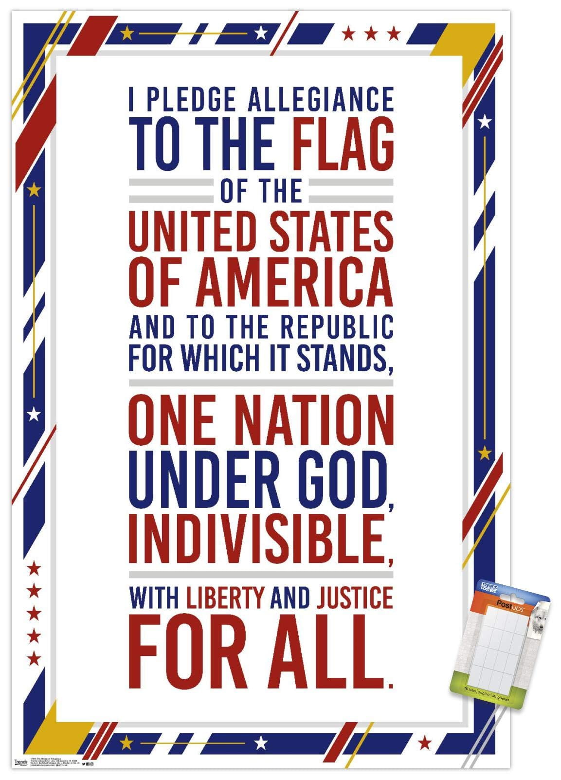 The United States Of America - Pledge Of Allegiance Wall Poster, 22.375 ...