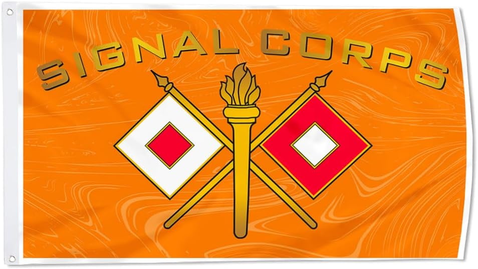 The United states Army Signal Corps flag banner with 2 Grommets ...