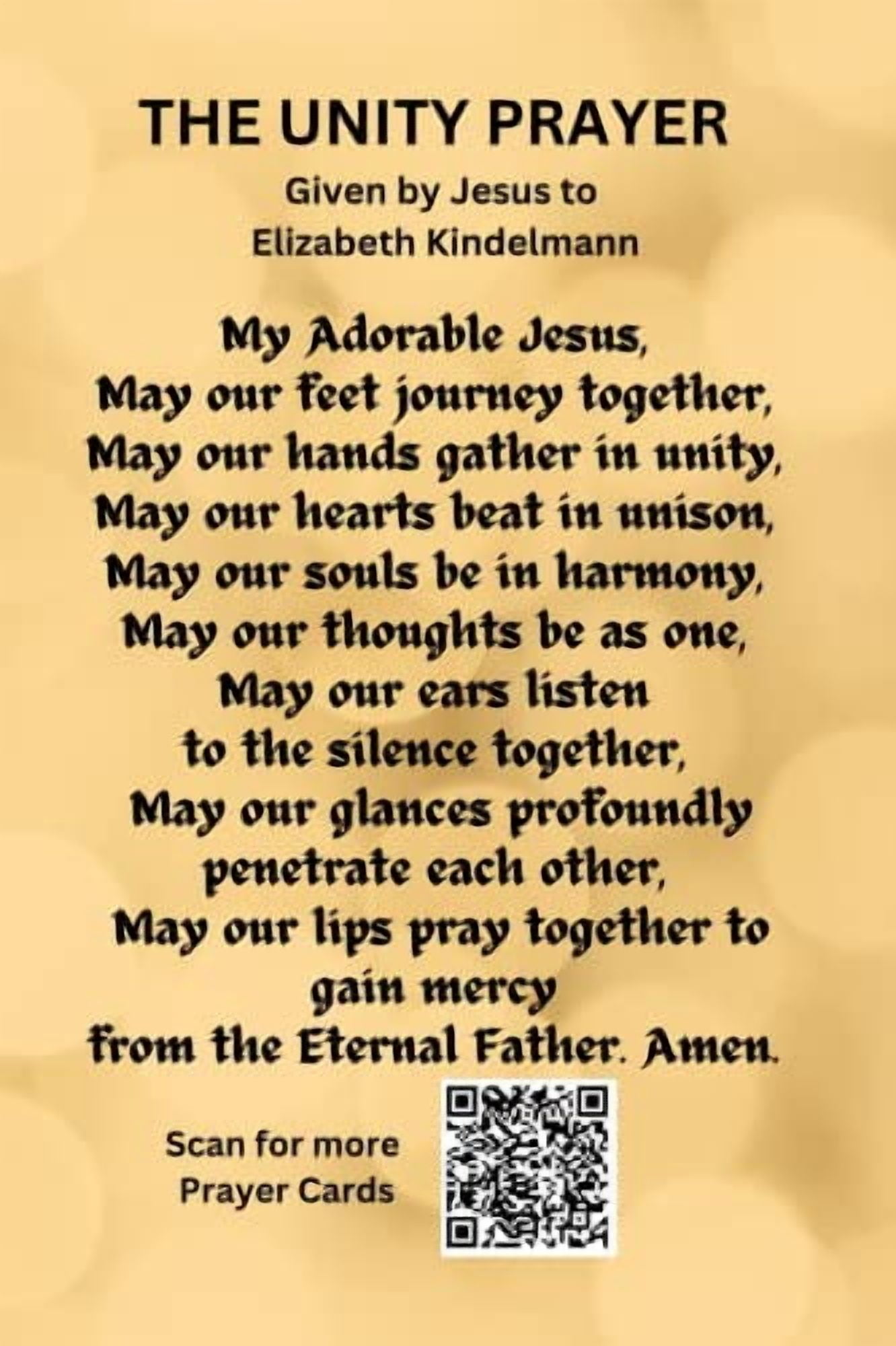 The Unity Prayer Card - 50 pack - Walmart.com