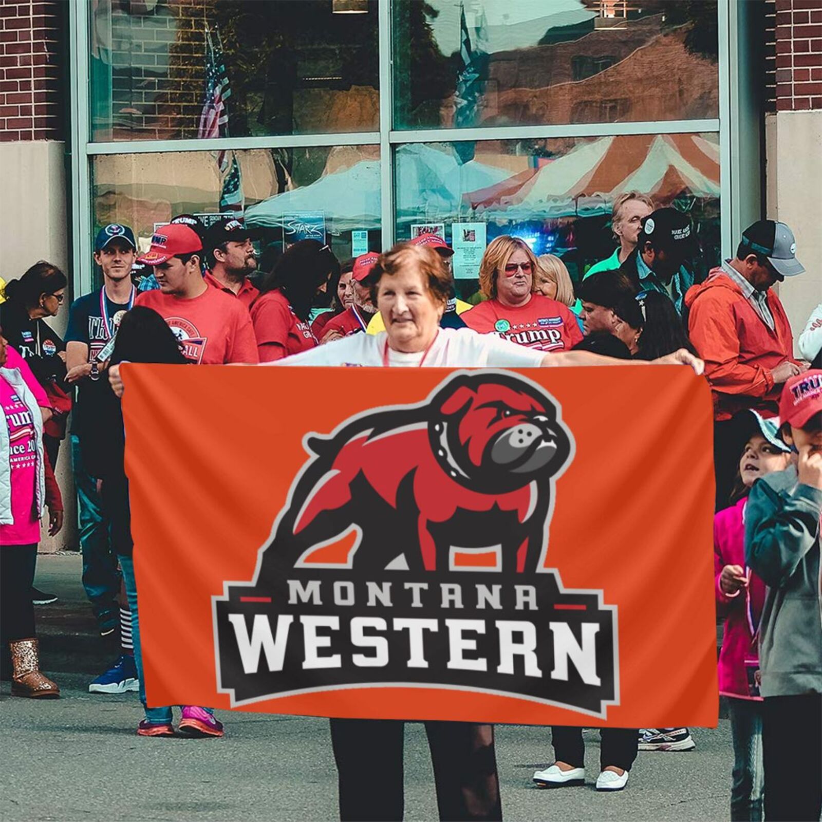 The University A Of Montana-Western Logo Banner Breeze Flag Double ...