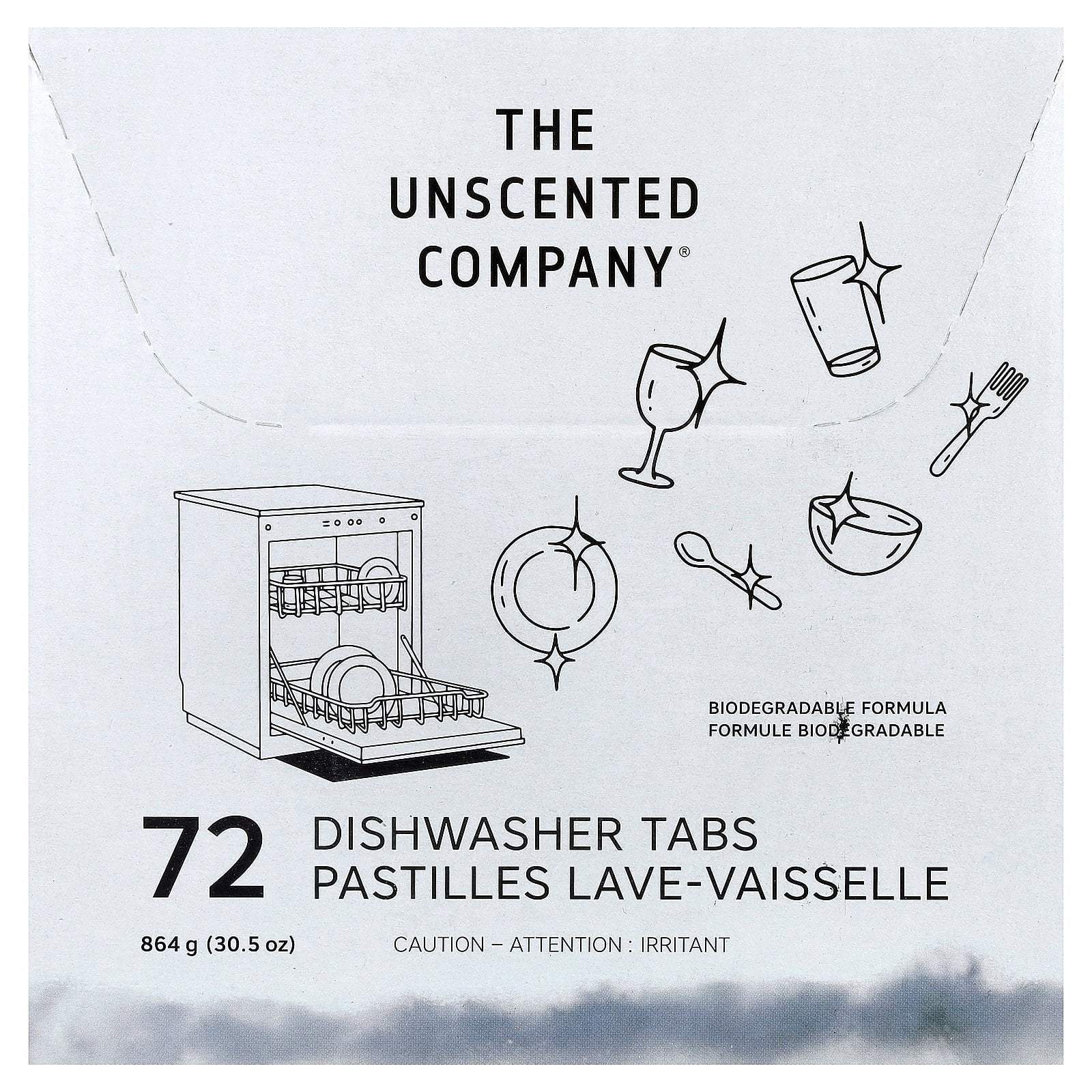The Unscented Company Dishwasher Tabs, 72 Tabs, 30.5 oz (864 g ...