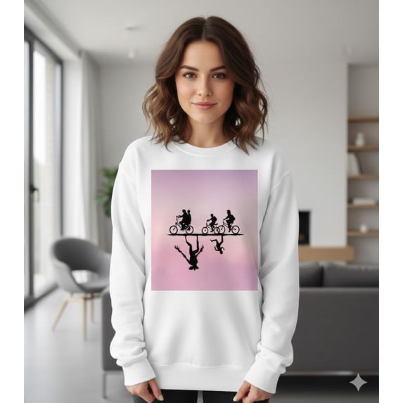 The Upside Down WSQK 94.5 FM Graphic Sweatshirt, Retro 80s Horror ...
