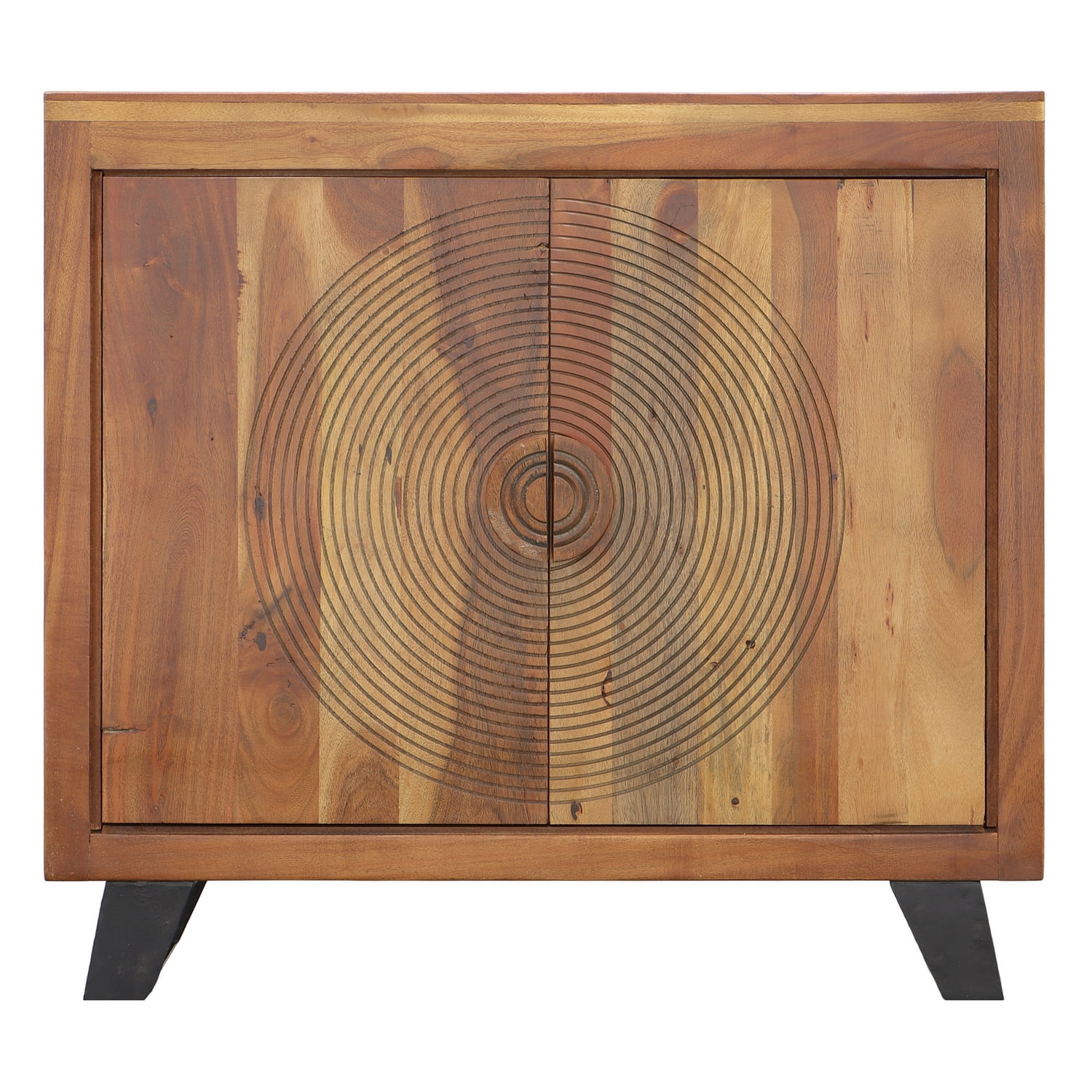 The Urban Port 32 in. 2 Door Wooden Accent Storage Cabinet with ...