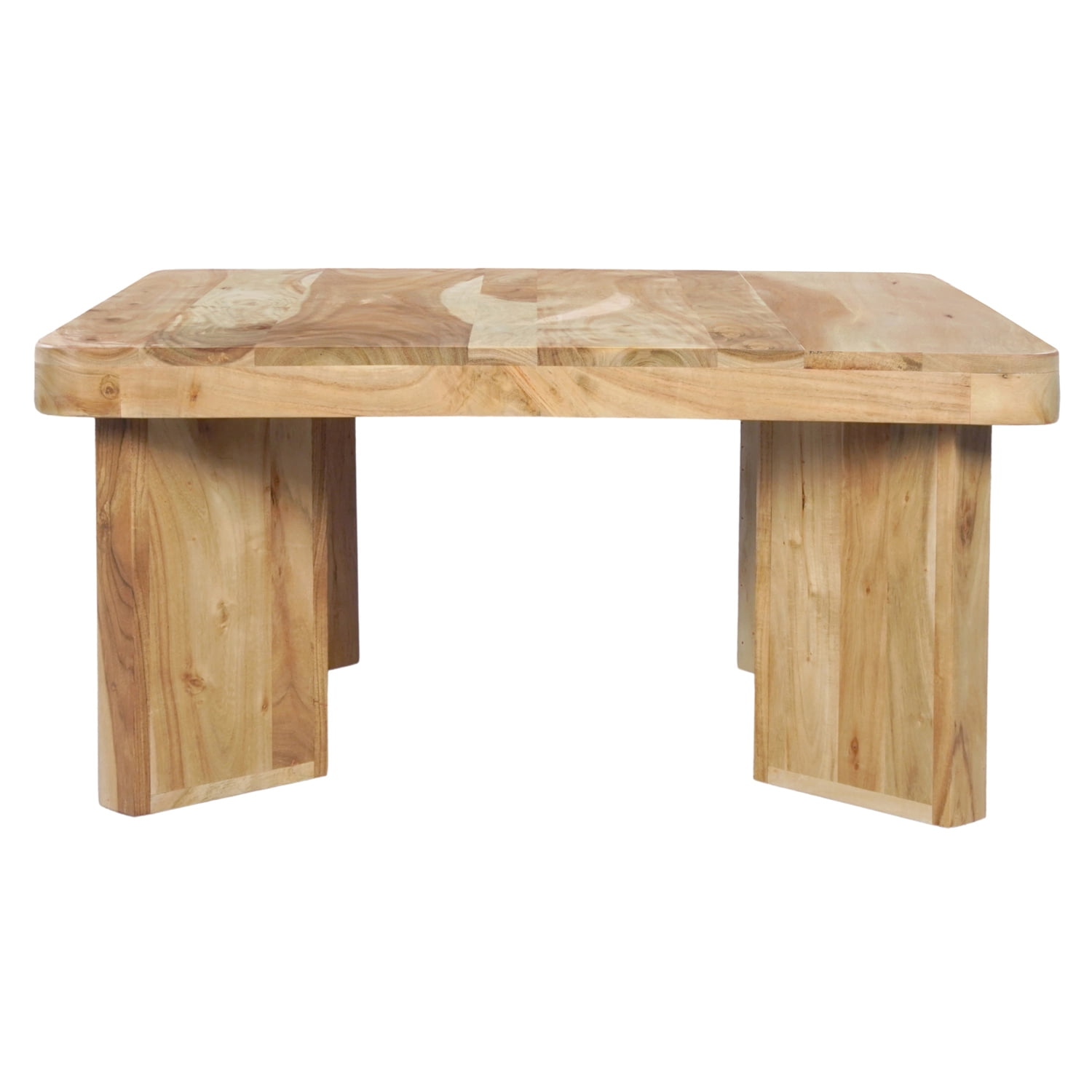 The Urban Port Cascade 32 Inch Coffee Table, Handcrafted Natural Acacia ...