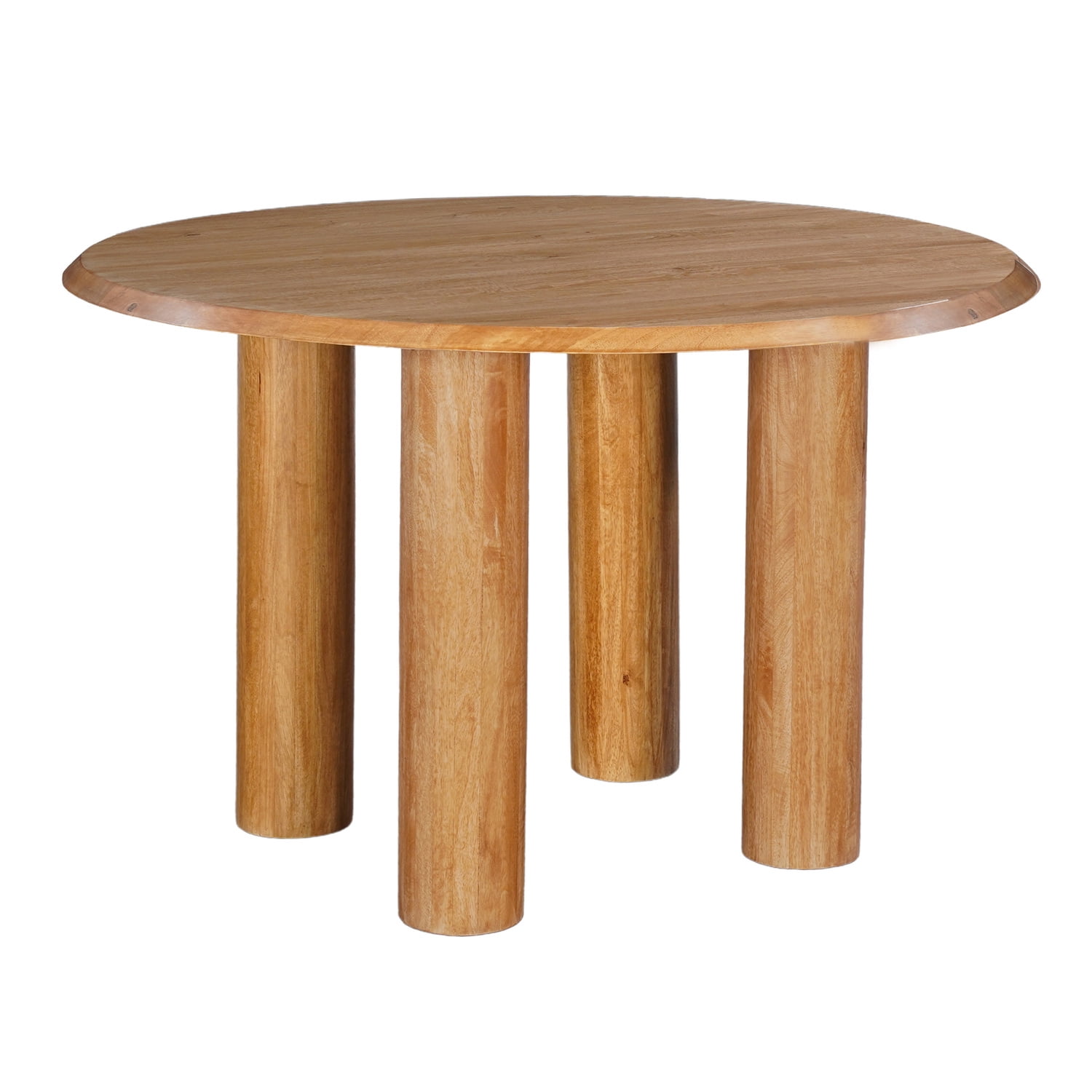 The Urban Port Dining Table, 48 Inch Round Top, Mango Wood Natural ...