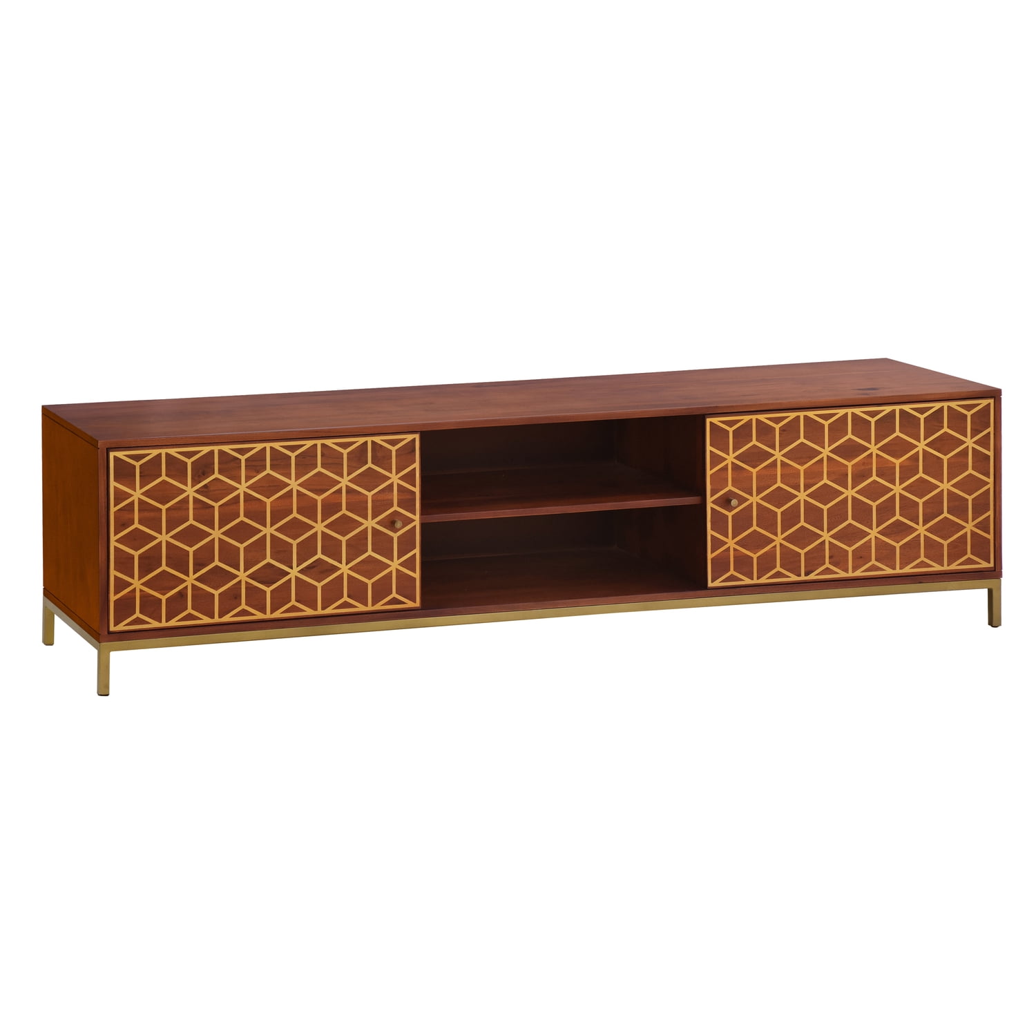 The Urban Port Kalyn 75 Inch Handcrafted TV Media Console Entertainment ...