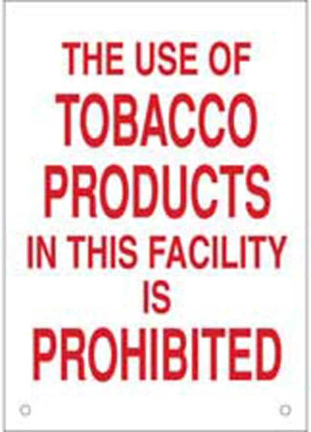 The Use Of Tobacco Products In This Facility Is Prohibited Sign - 8"x12 ...