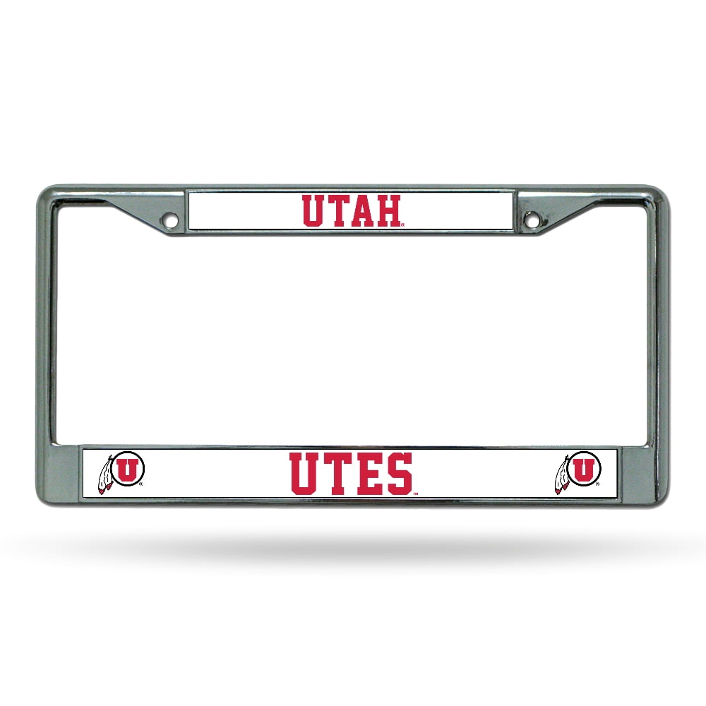 The Utes of Utah Chrome Metal Automotive License Plate Frame - Walmart.com
