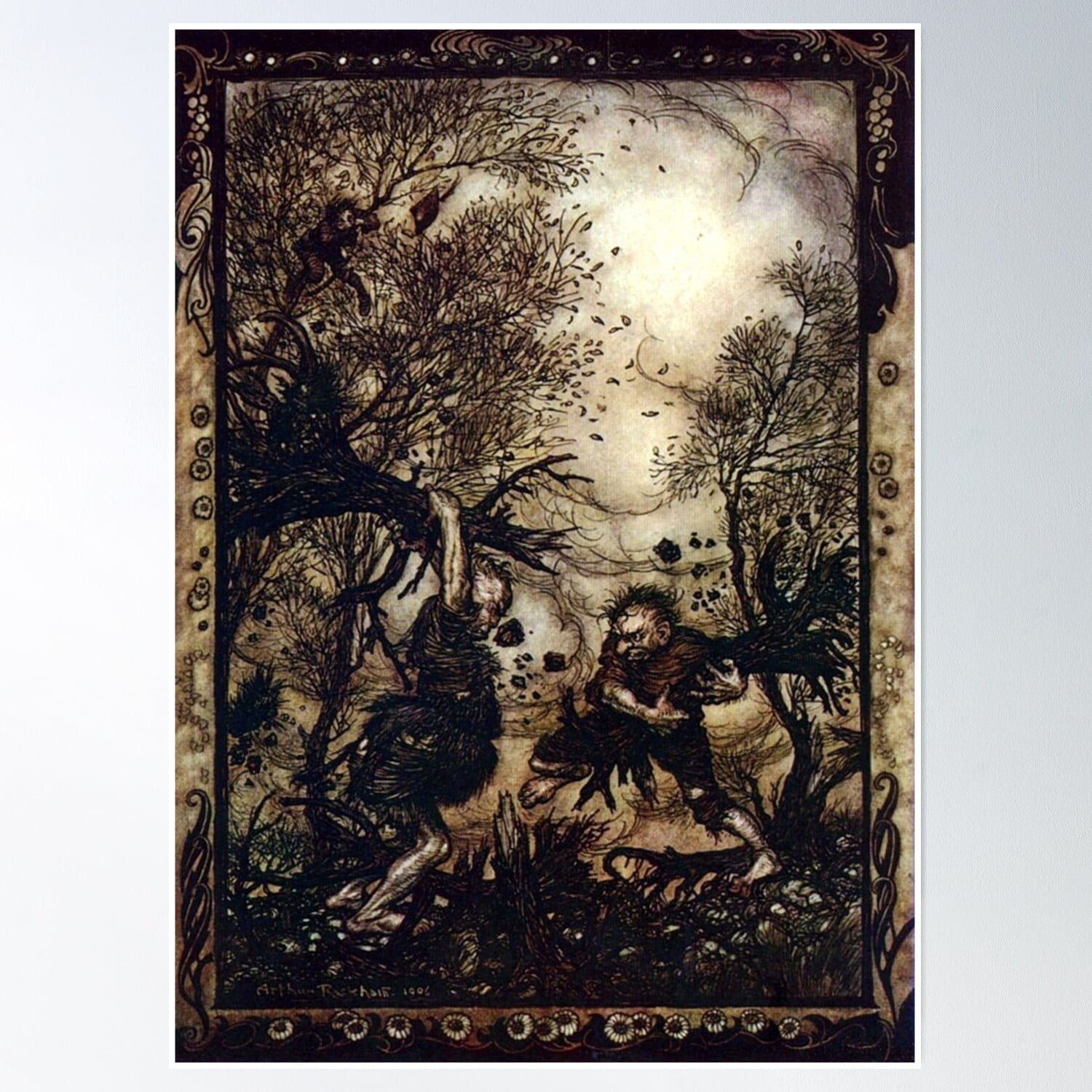 The Valiant Little Tailor - Arthur Rackham Poster Wall Art, Modern Wall ...