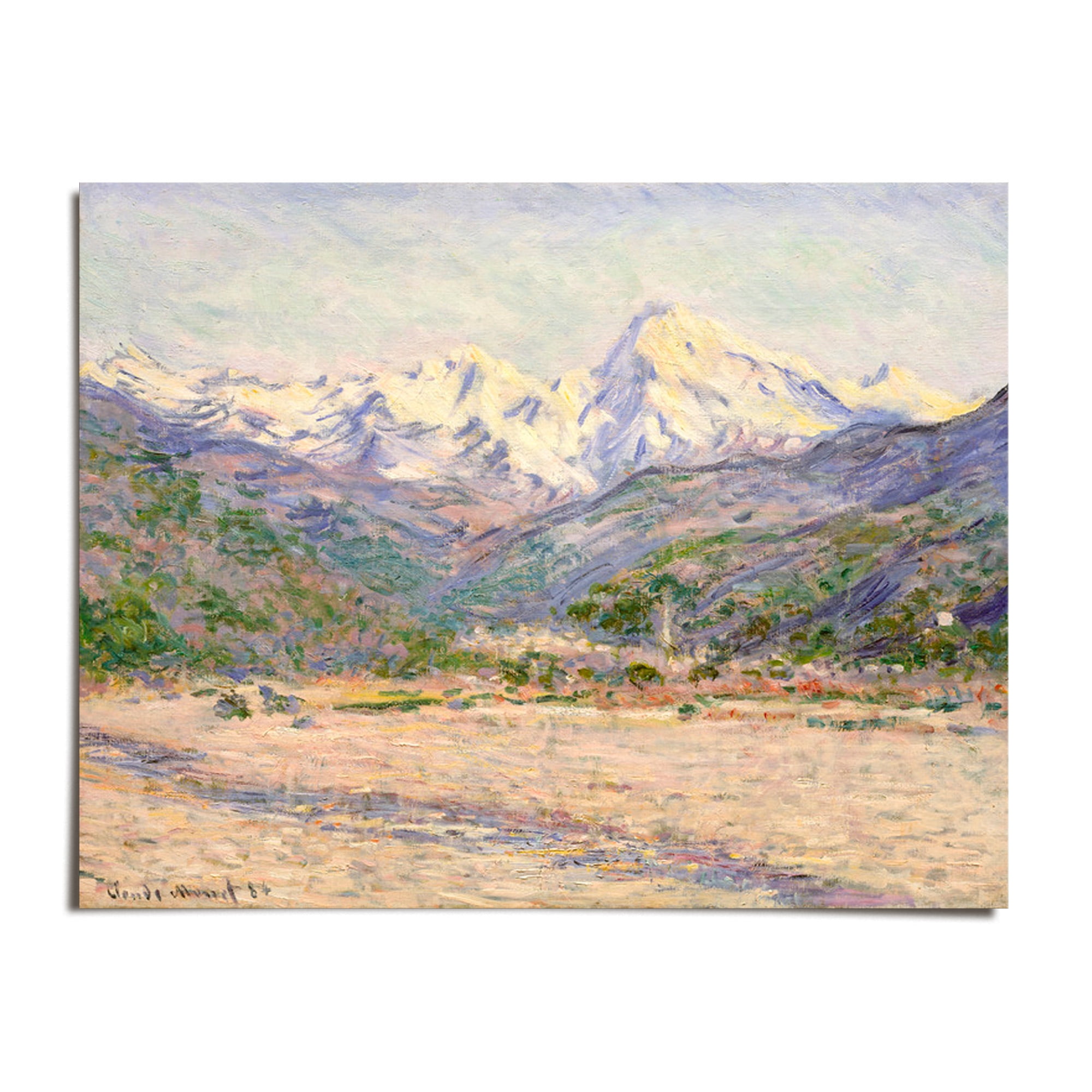 The Valley of the Nervia c. 1884 - Claude Monet - 11x14 - Wall Art ...