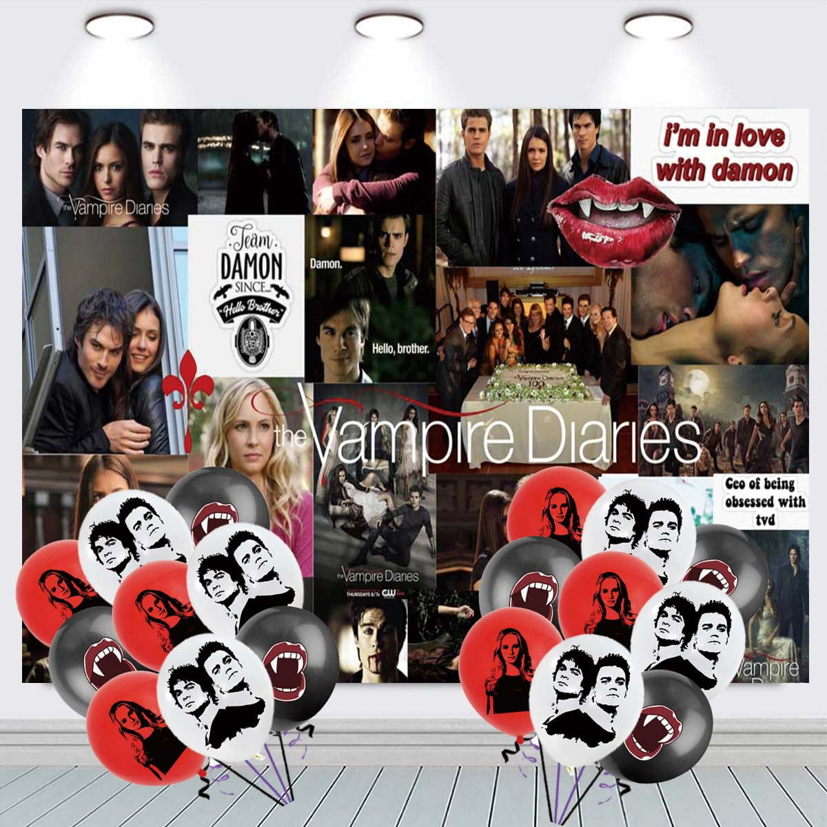 The Vampire Diaries Backdrop Balloons Banner Party Decorations ...