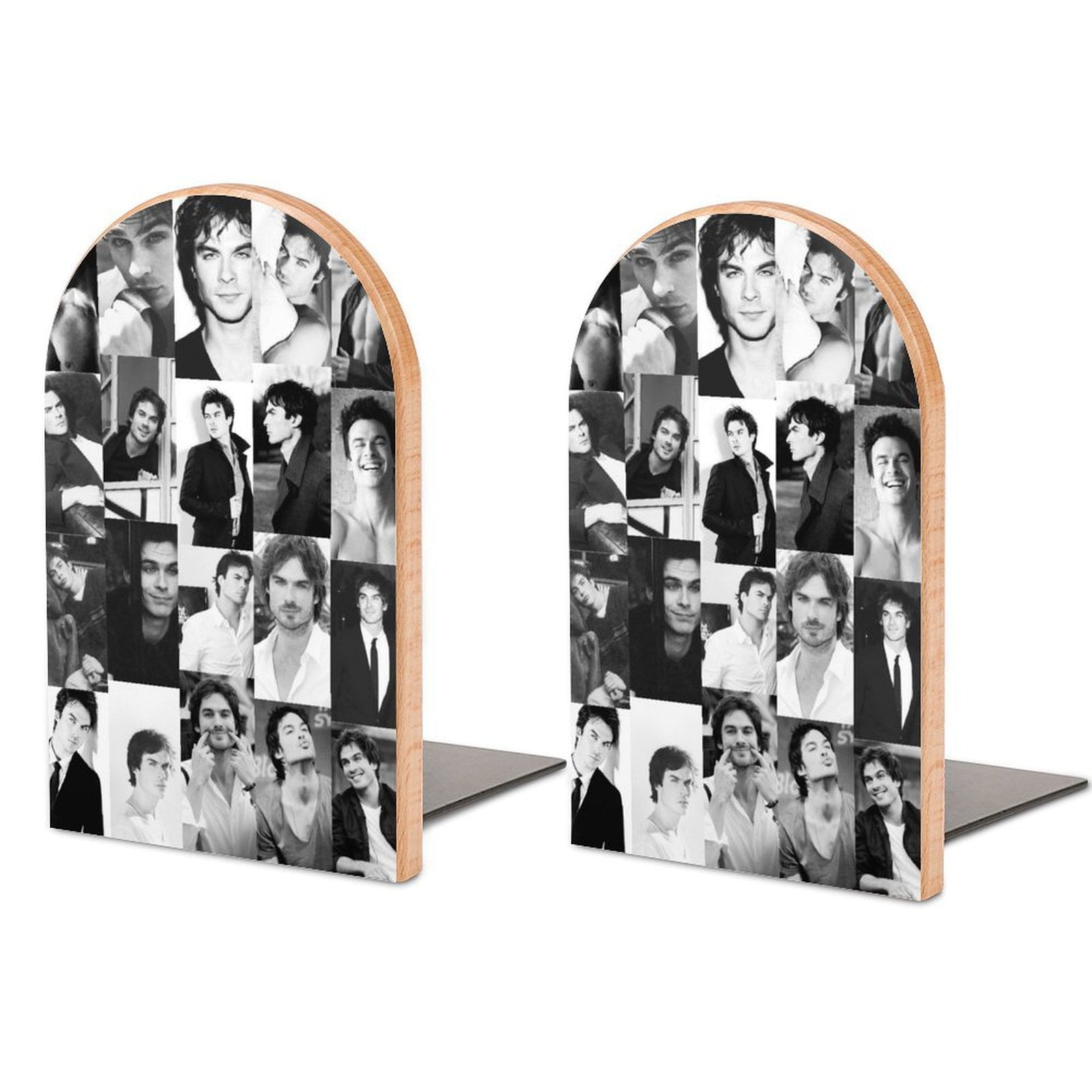 The Vampire Diaries Bookends Wood Book Divider Decor Shelves Non-Skid ...